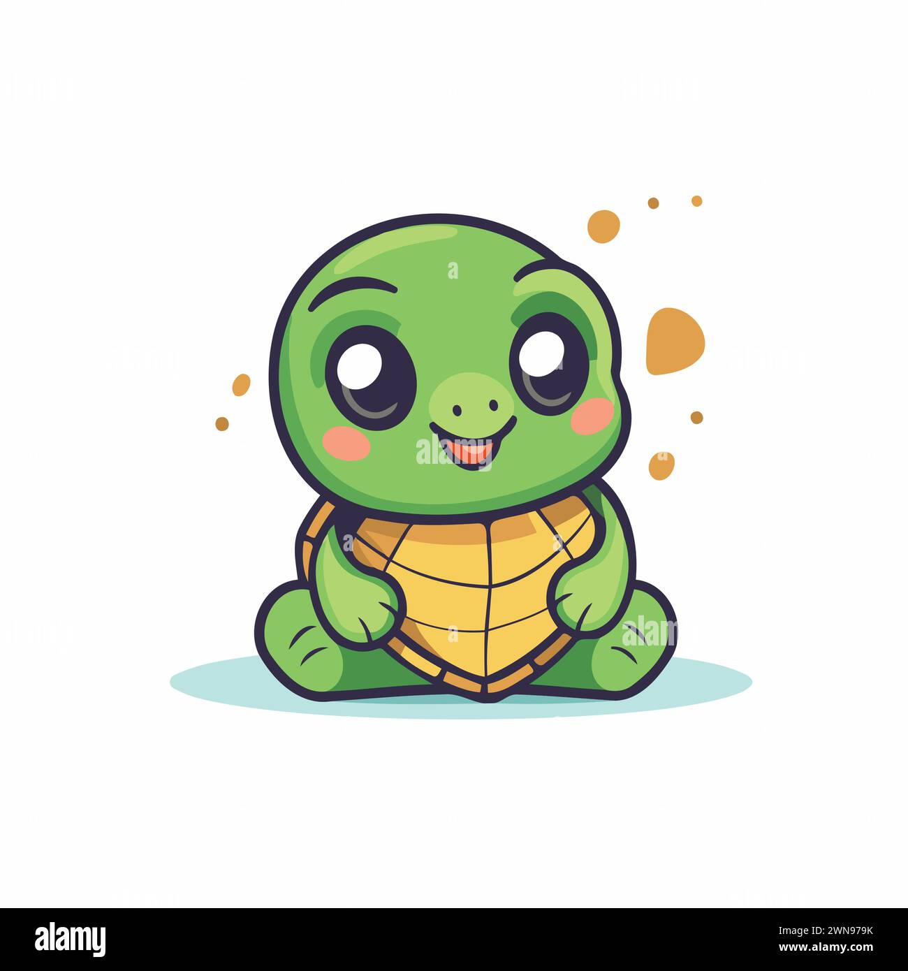 Baby turtle vector design hi-res stock photography and images - Alamy