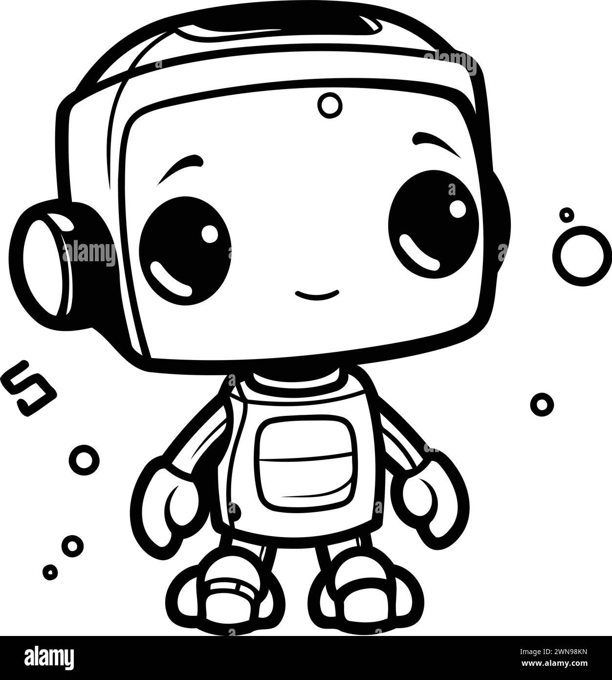 Robot clipart black Cut Out Stock Images & Pictures - Alamy