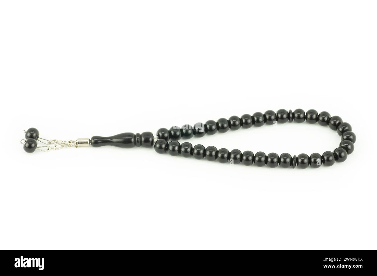 Muslim prayer rosary isolated on white background, symbol of islam ...