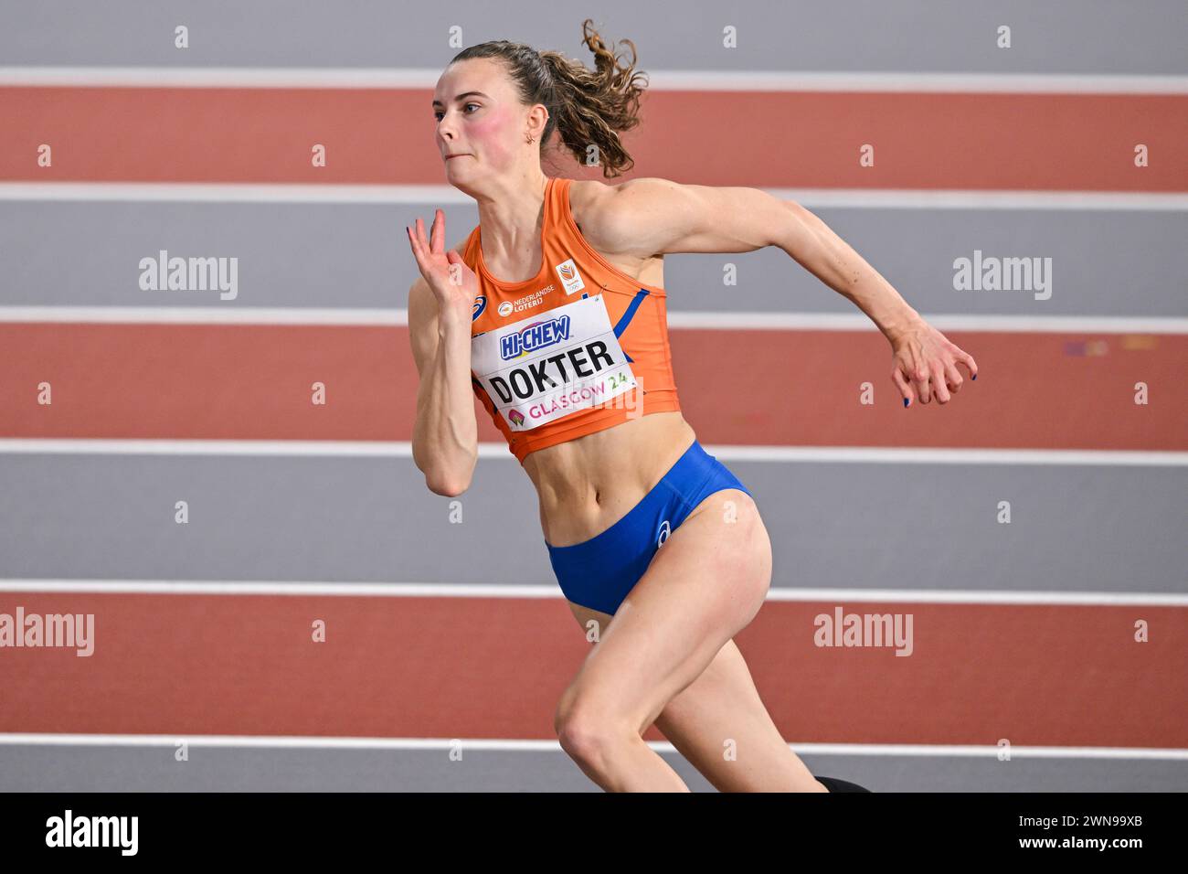 Glasgow, UK. 01st Mar, 2024. GLASGOW, UNITED KINGDOM - MARCH 1: Sofie Dokter of the Netherlands ...