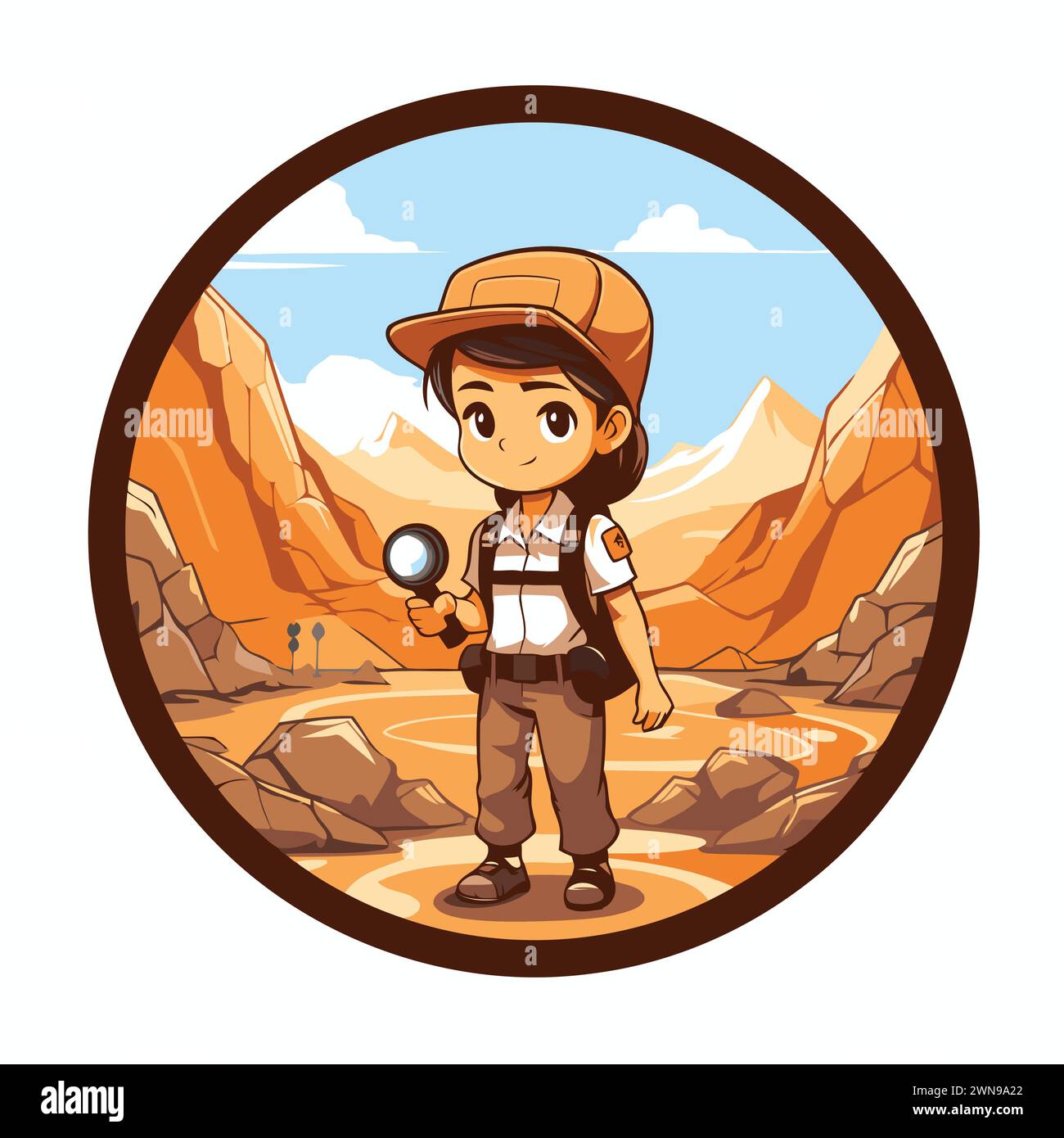 Desert explorer Stock Vector Images - Alamy