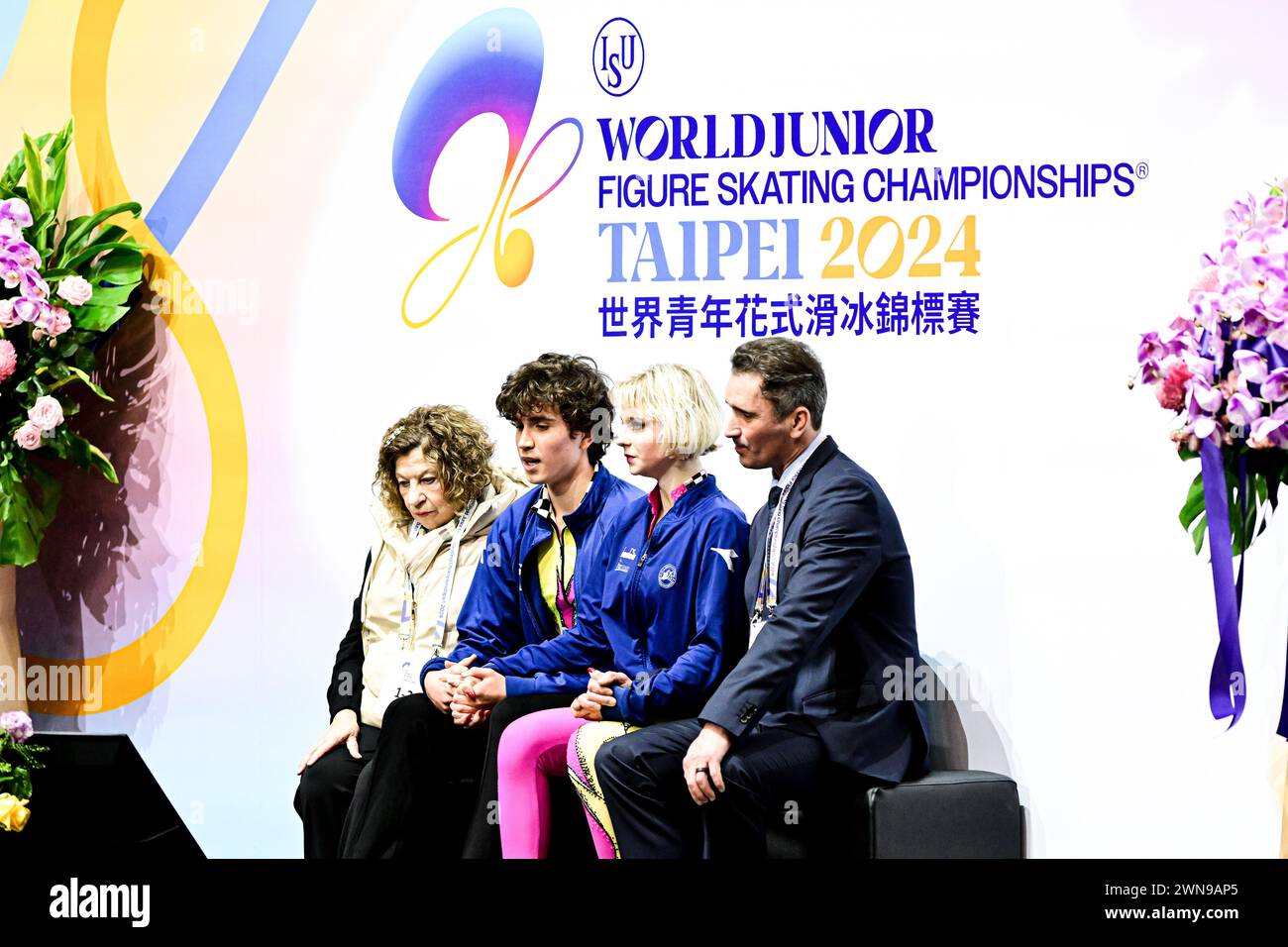 Elizabeth TKACHENKO & Alexei KILIAKOV (ISR), at Kiss & Cry, during ...