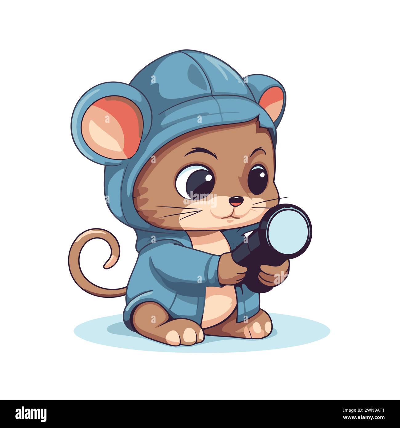 Mouse animal blue background Stock Vector Images - Alamy