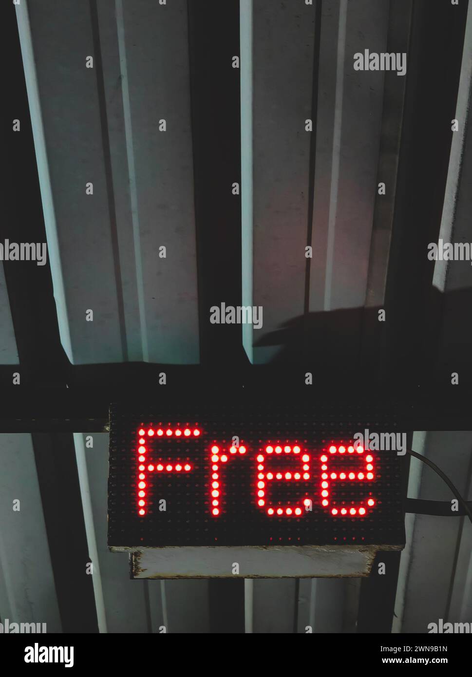 Dynamic messaging. Free display digital sign letters Stock Photo - Alamy