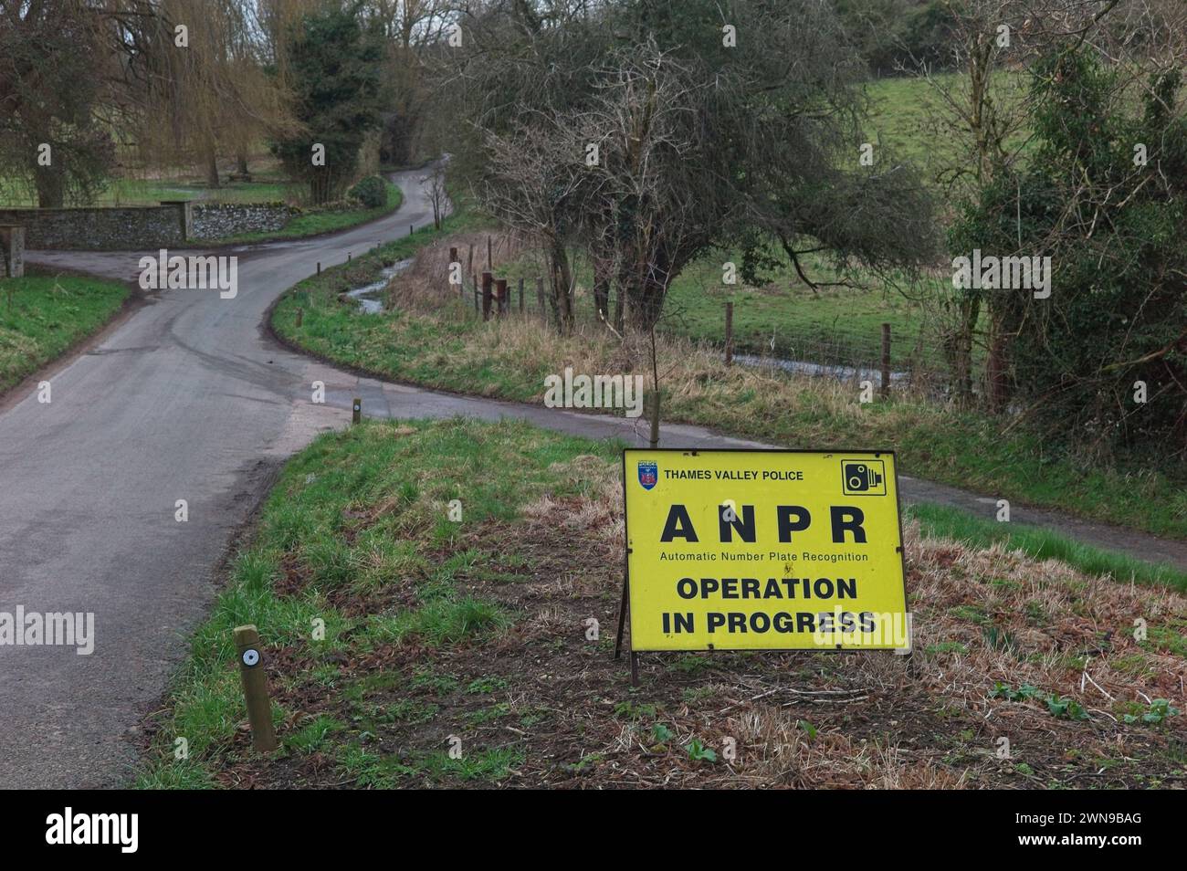 Automatic number plate recognition (ANPR) operation in progress in West Oxfordshire Stock Photo ...