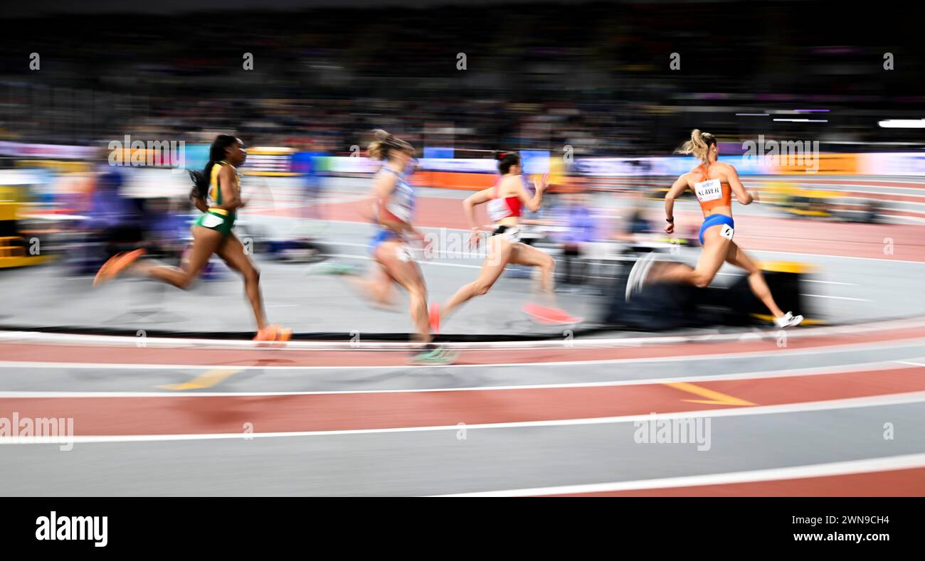 Glasgow Scotland :1–3-2024: Lieke KLAVER of NED 400M Heat 2 at the ...