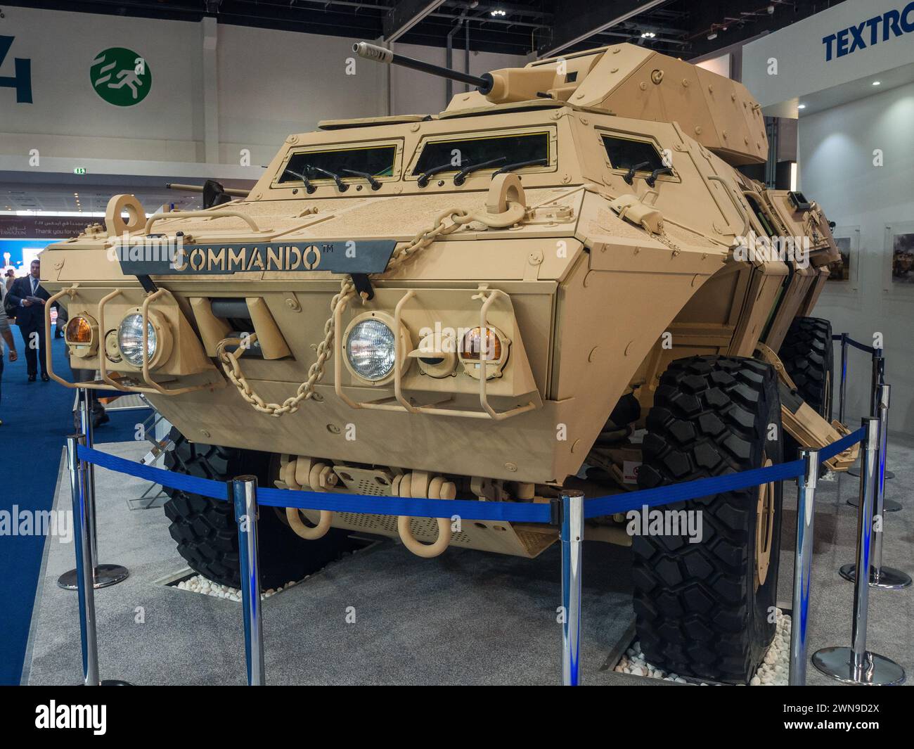 Abu Dhabi, UAE - Feb.25.2015: Textron Systems COMMANDO armored vehicle ...