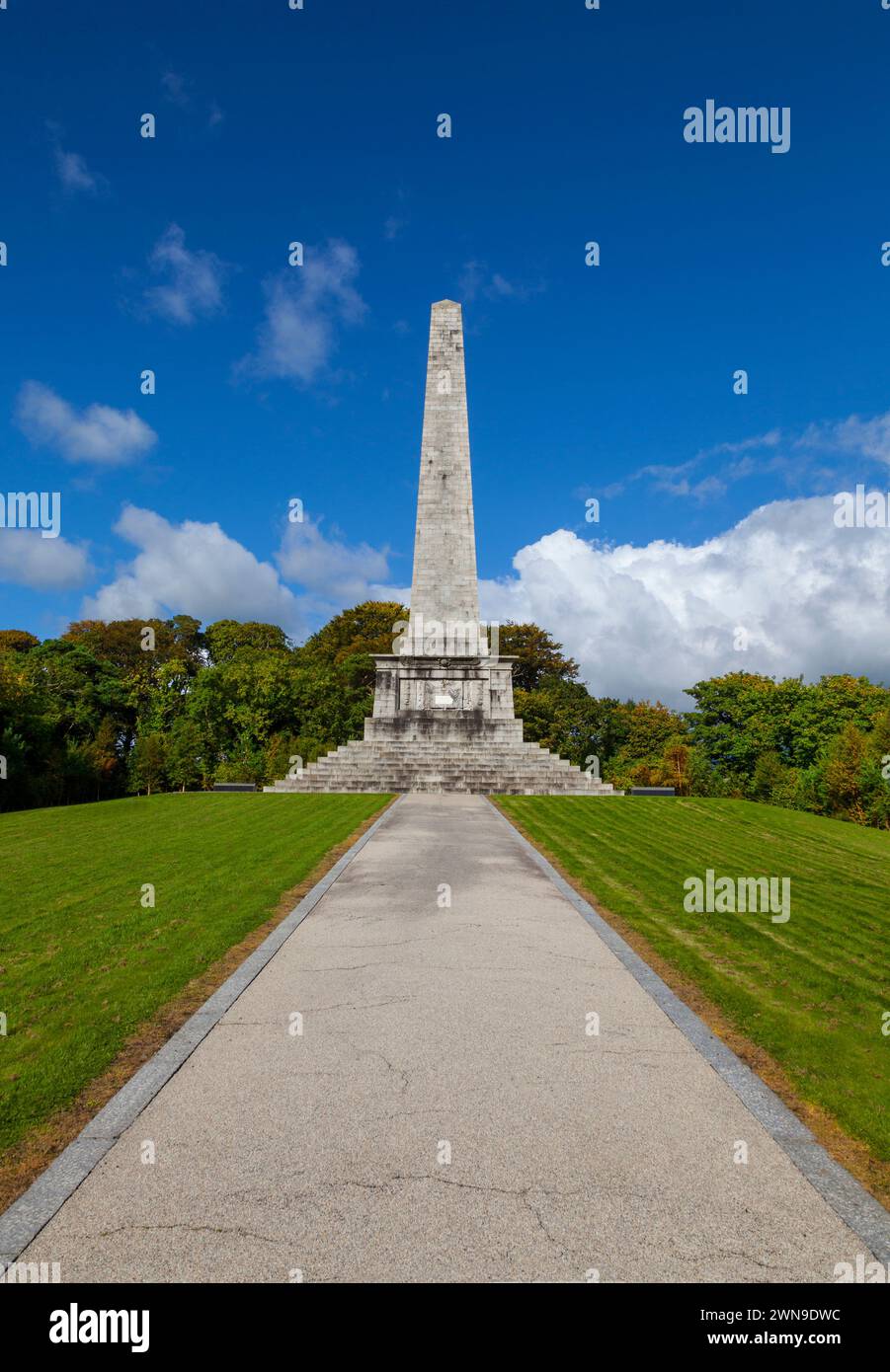The Ross Monument granite obelisk In Rostrevor, County Down, Northern ...