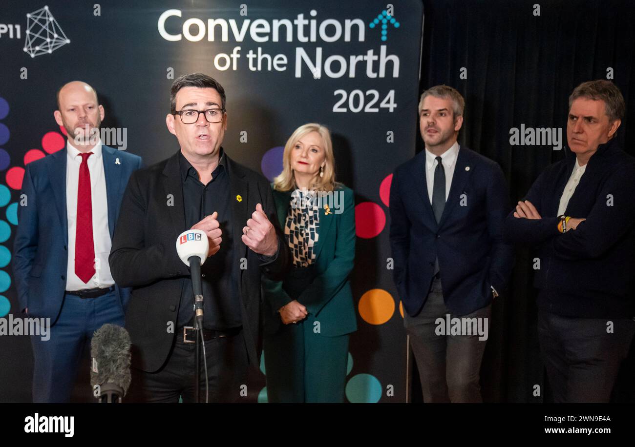 Left To Right Jamie Driscoll Mayor North Of Tyne Andy Burnham Mayor Of