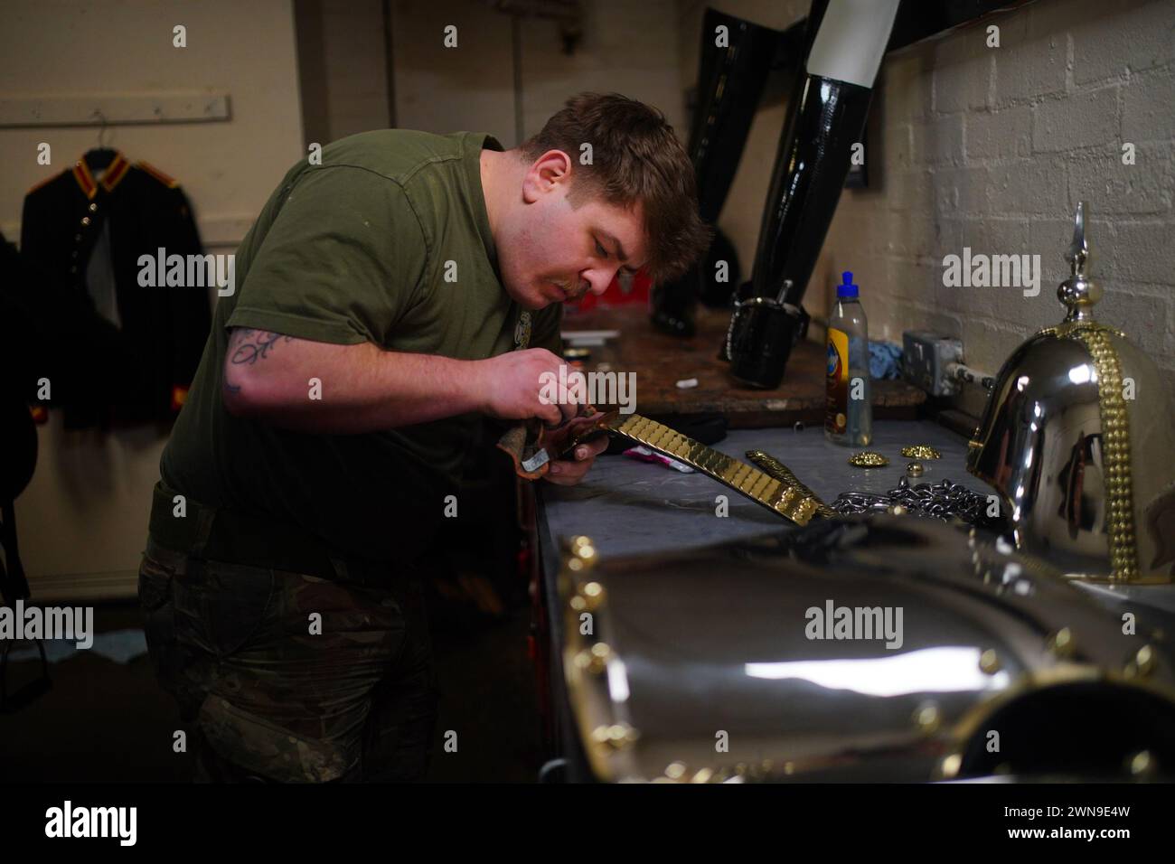 A trooper from the Blues and Royals, a cavalry regiment of the British ...