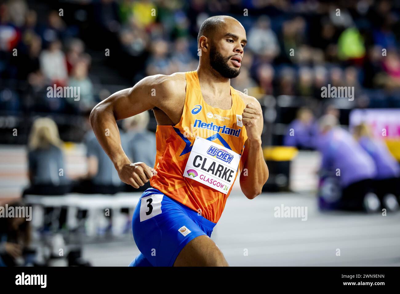GLASGOW - Lieke Klaver in action during the 400 meters on the first day ...