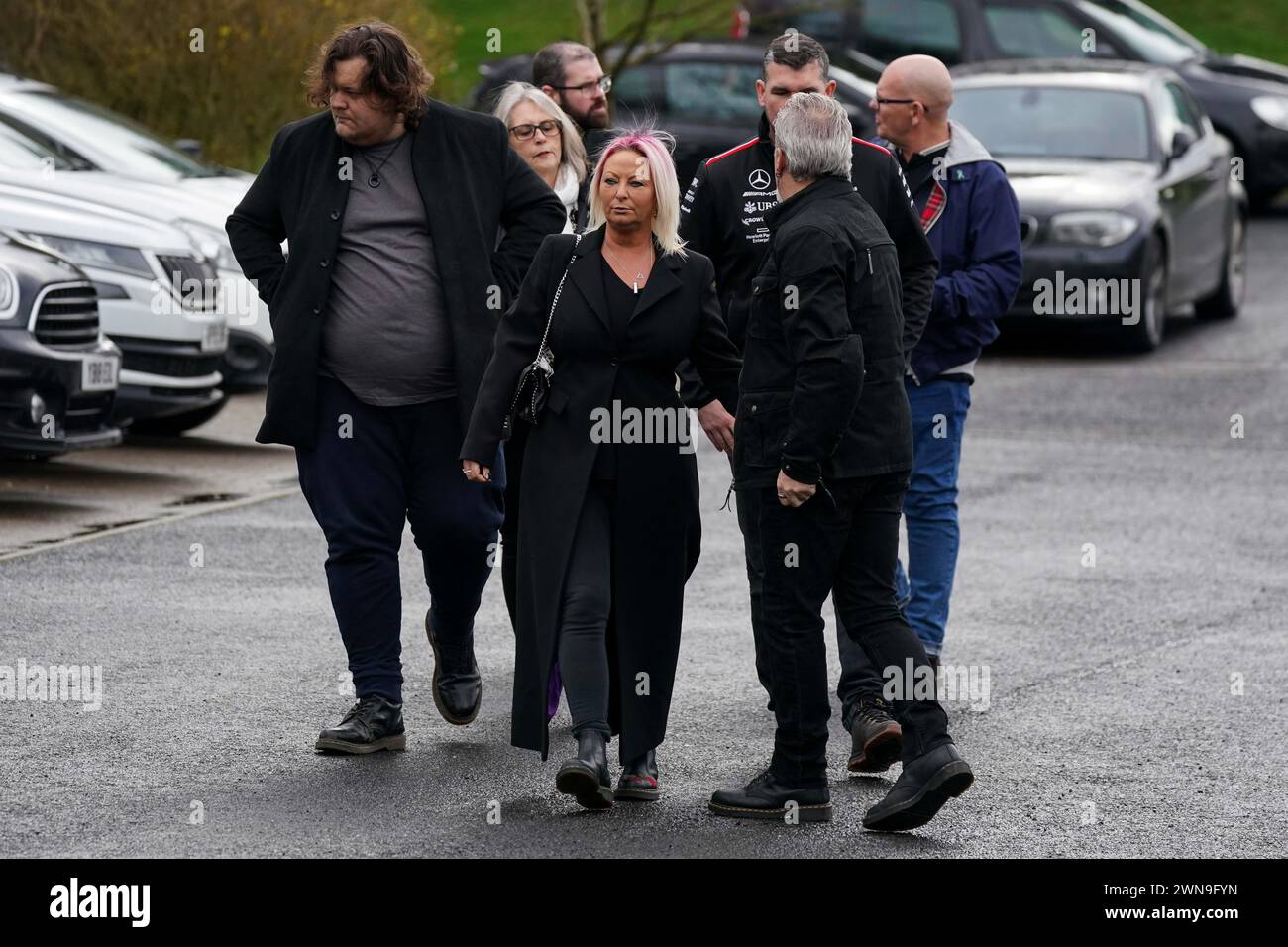 The family of Harry Dunn attending his second funeral, at Banbury ...