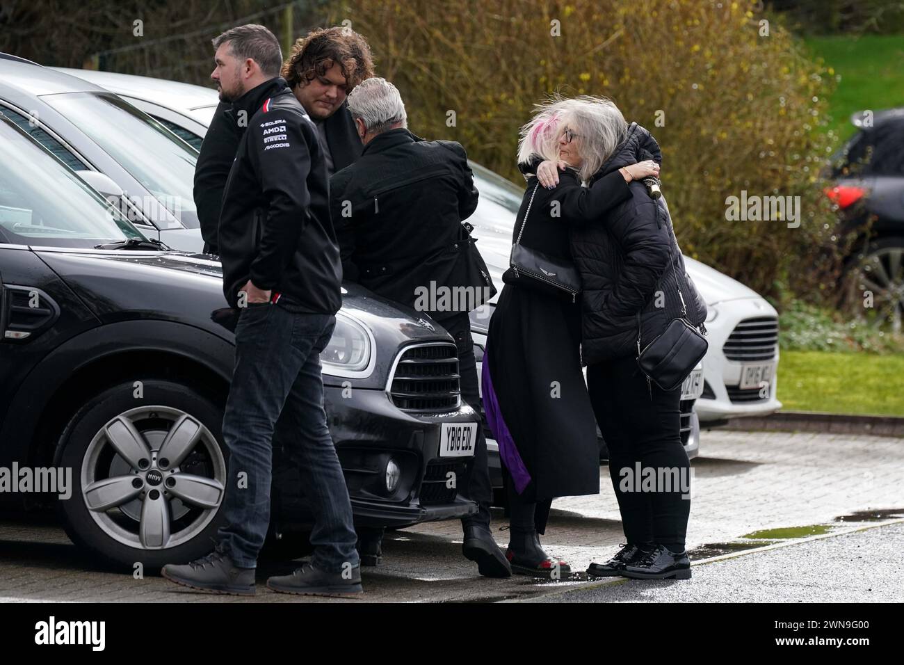 The family of Harry Dunn attending his second funeral, at Banbury ...