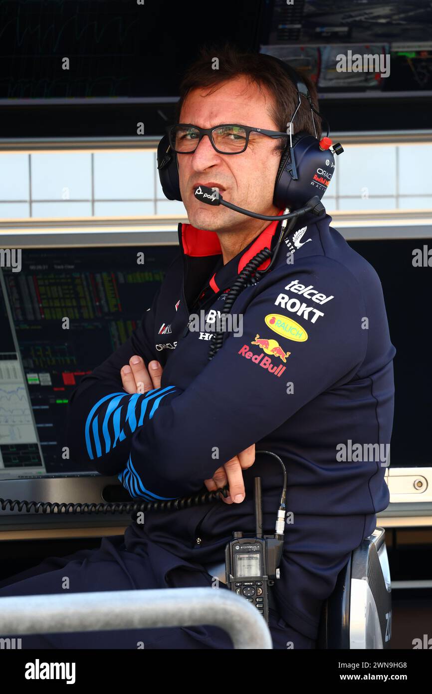 Sakhir, Bahrain. 01st Mar, 2024. Pierre Wache (FRA) Red Bull Racing ...