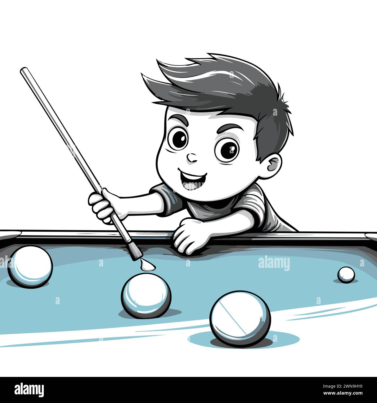Cartoon billiards Cut Out Stock Images & Pictures - Alamy