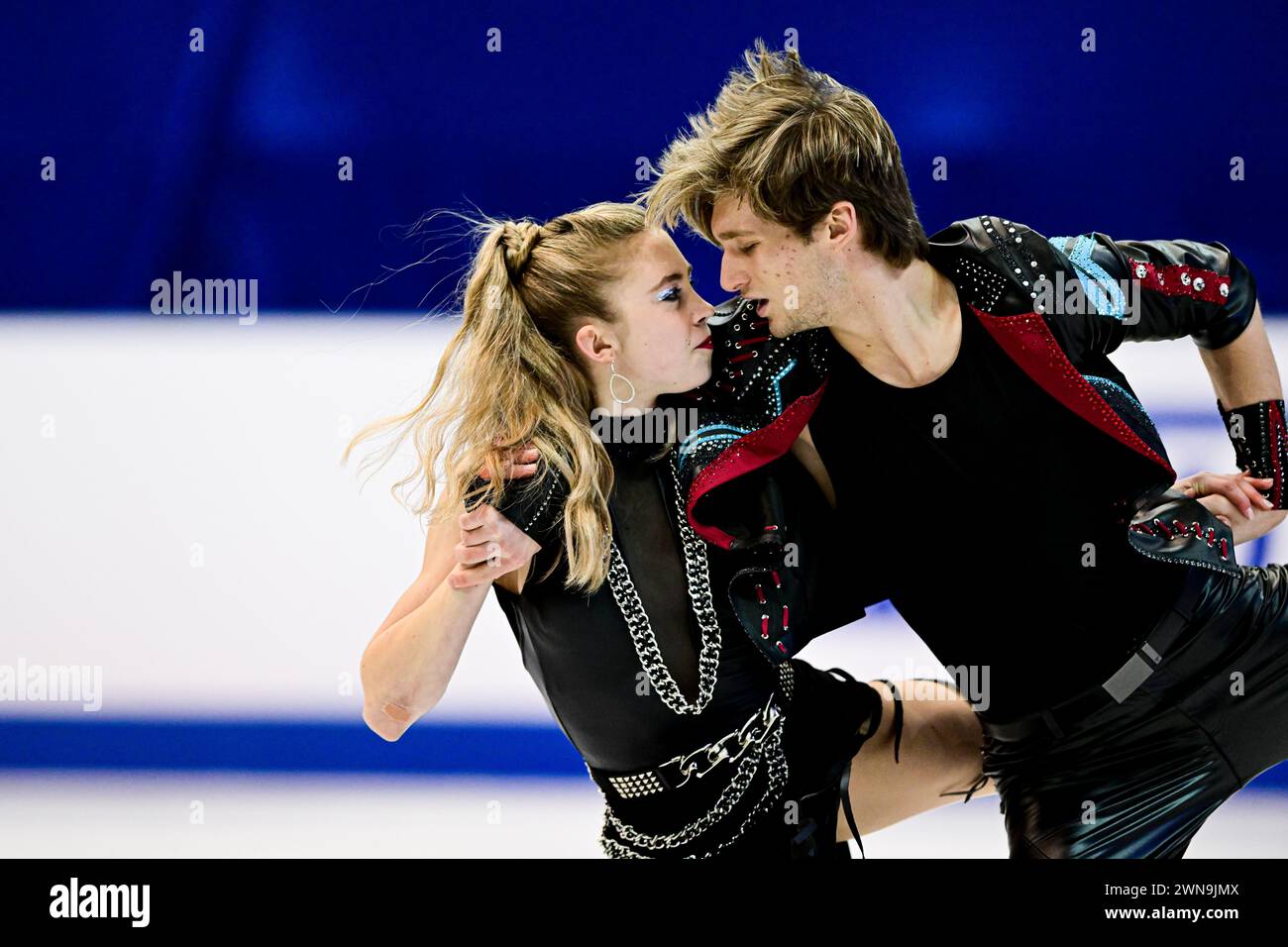 Leah NESET & Artem MARKELOV (USA), during Junior Ice Dance Rhythm Dance ...