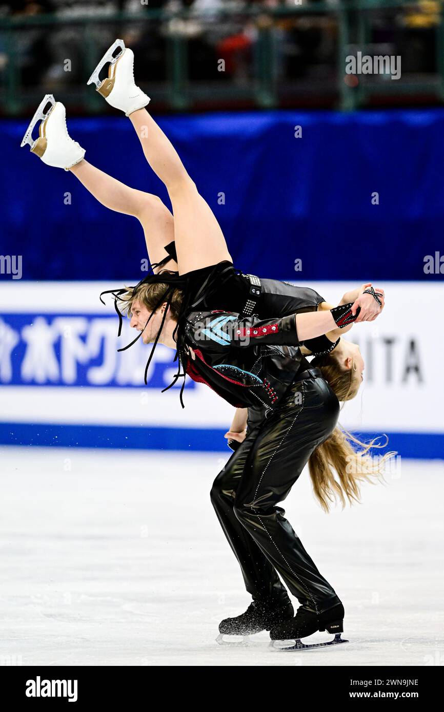 Leah NESET & Artem MARKELOV (USA), during Junior Ice Dance Rhythm Dance ...