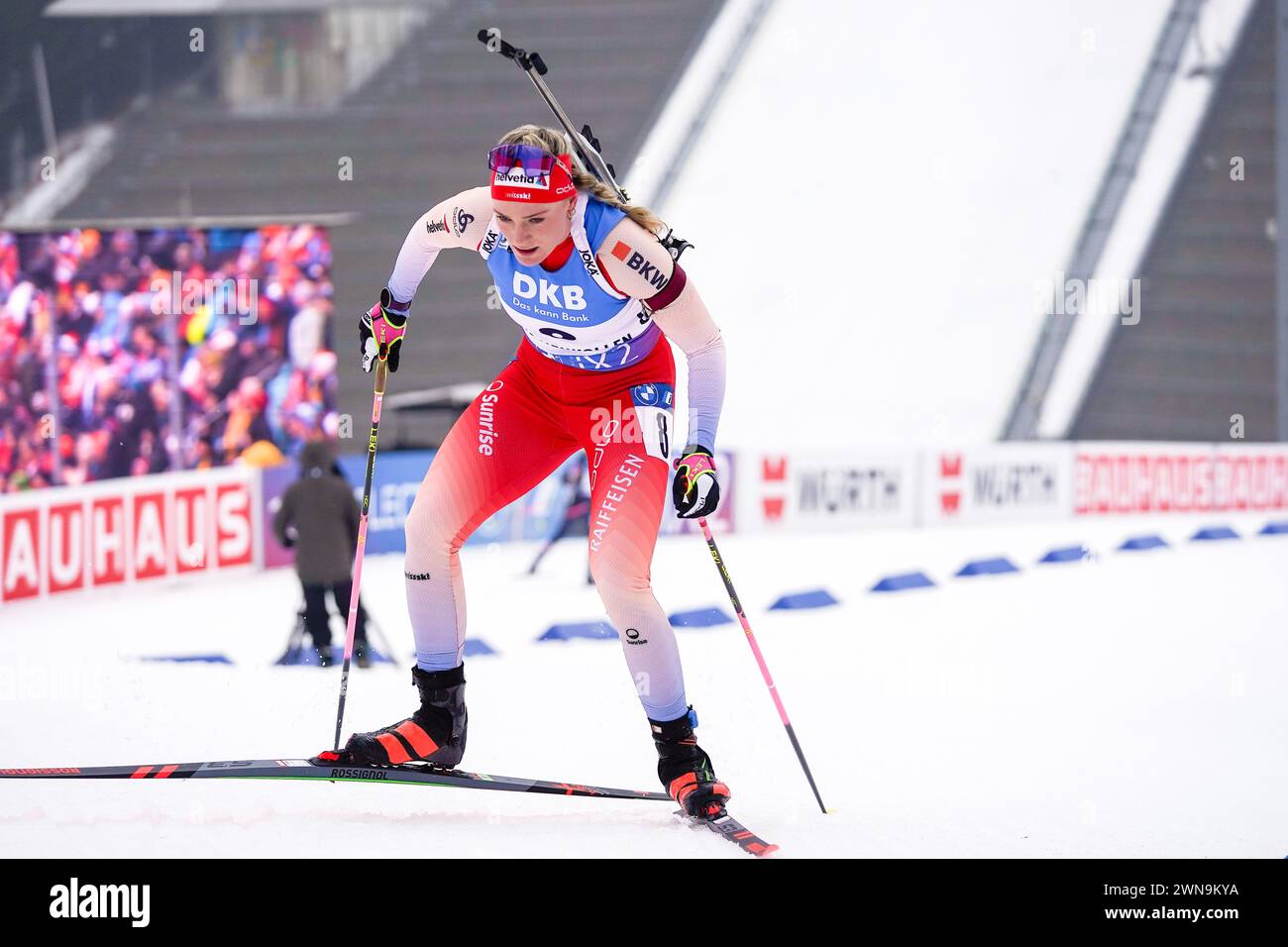 Oslo 20240301.Amy Baserga (SUI) under 15 km world cup biathlon ...