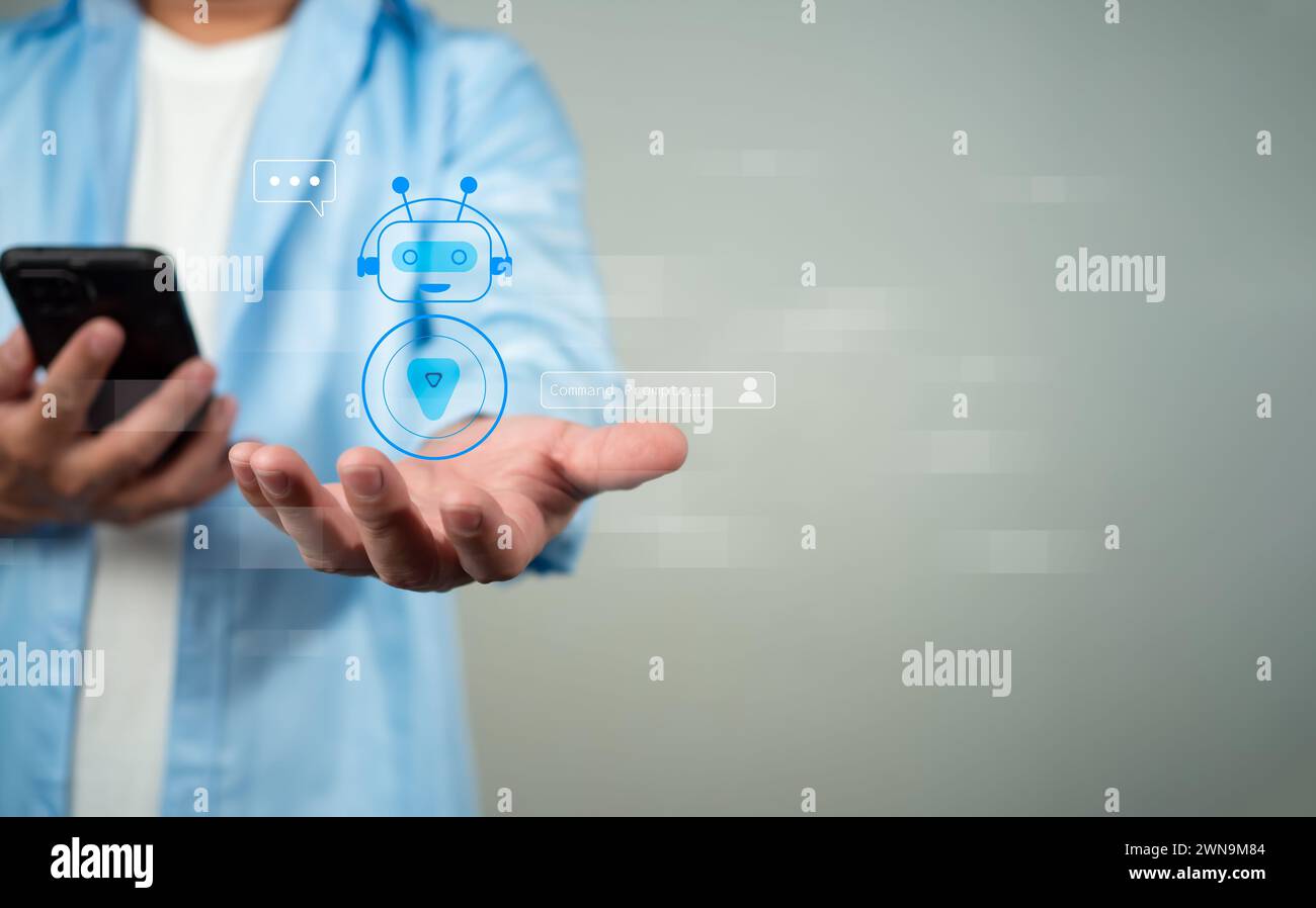 Ai tech man show hi-res stock photography and images - Alamy