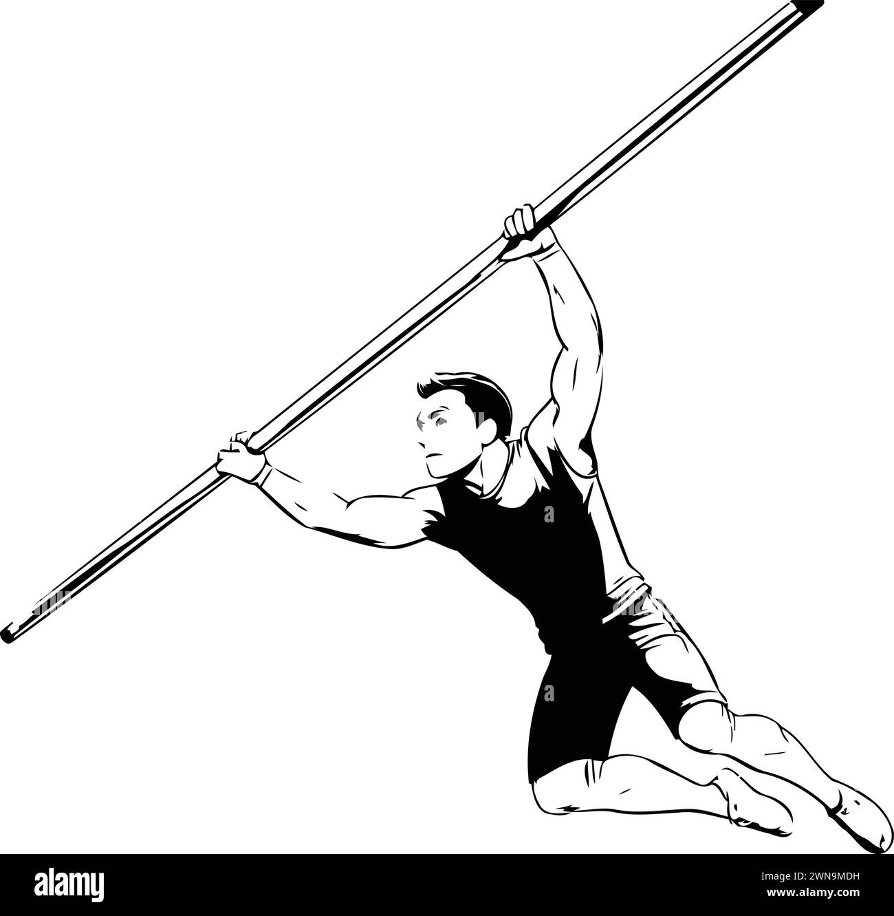Doing pull ups vector hi-res stock photography and images - Alamy