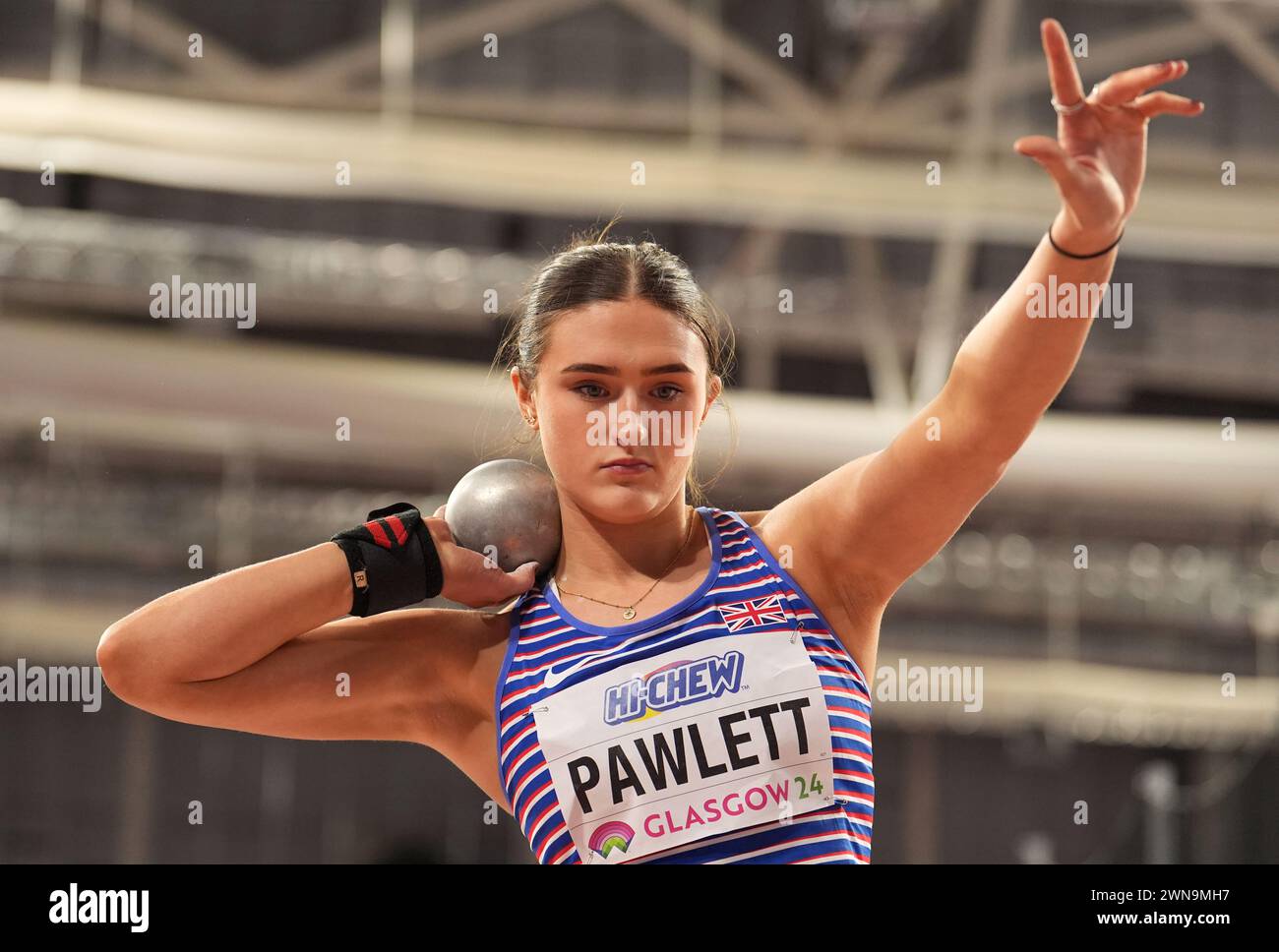 Great Britain's Abigail Pawlett in action in the Women's Pentathlon ...