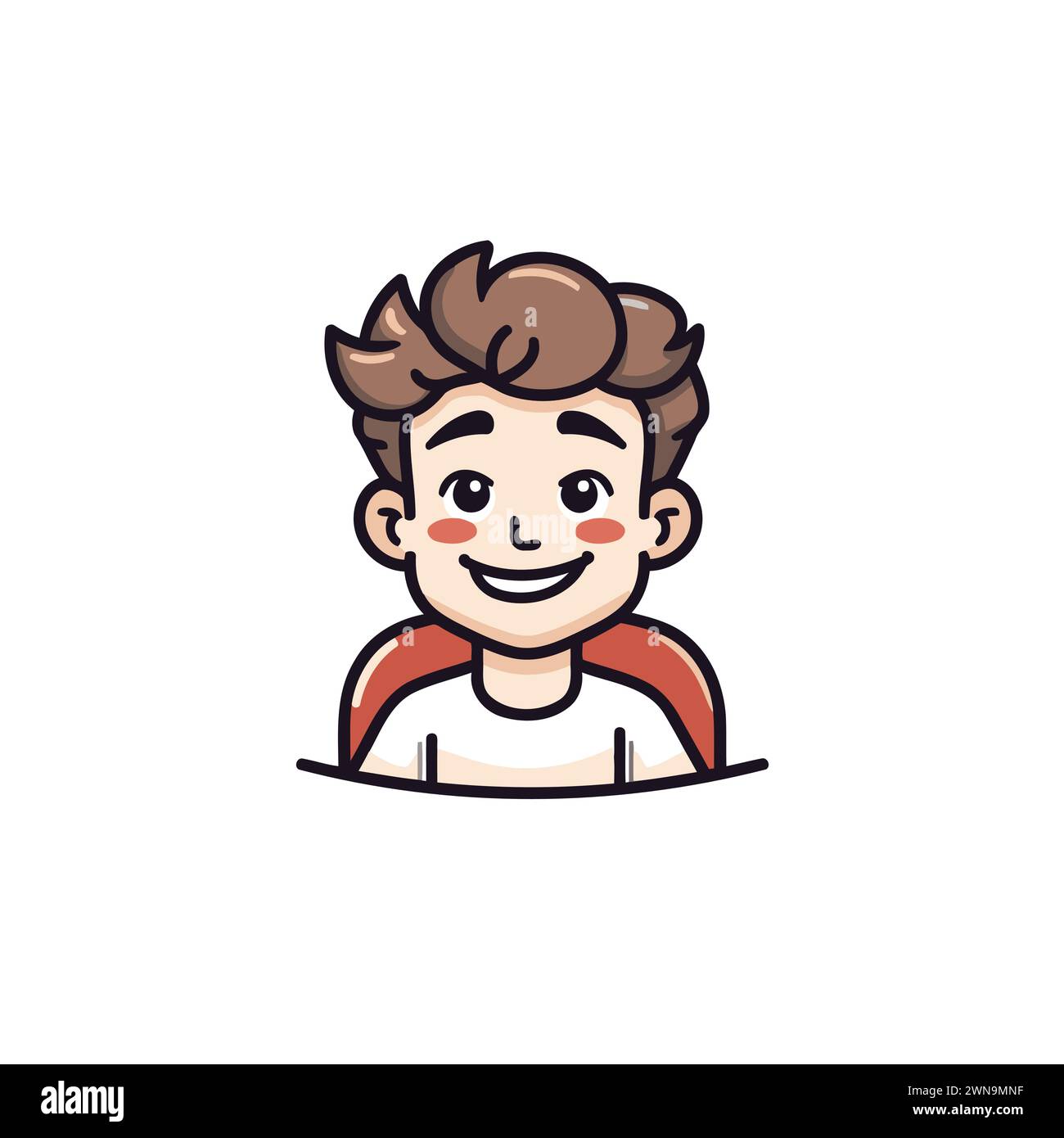 Smiling boy logo hi-res stock photography and images - Alamy