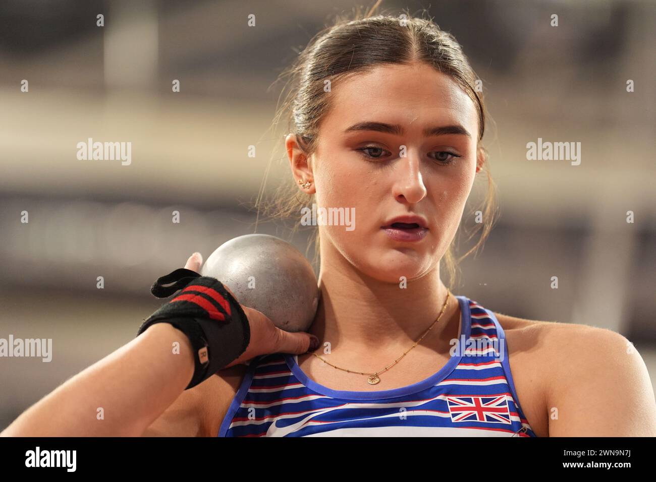 Great Britain's Abigail Pawlett in action in the Women's Pentathlon ...