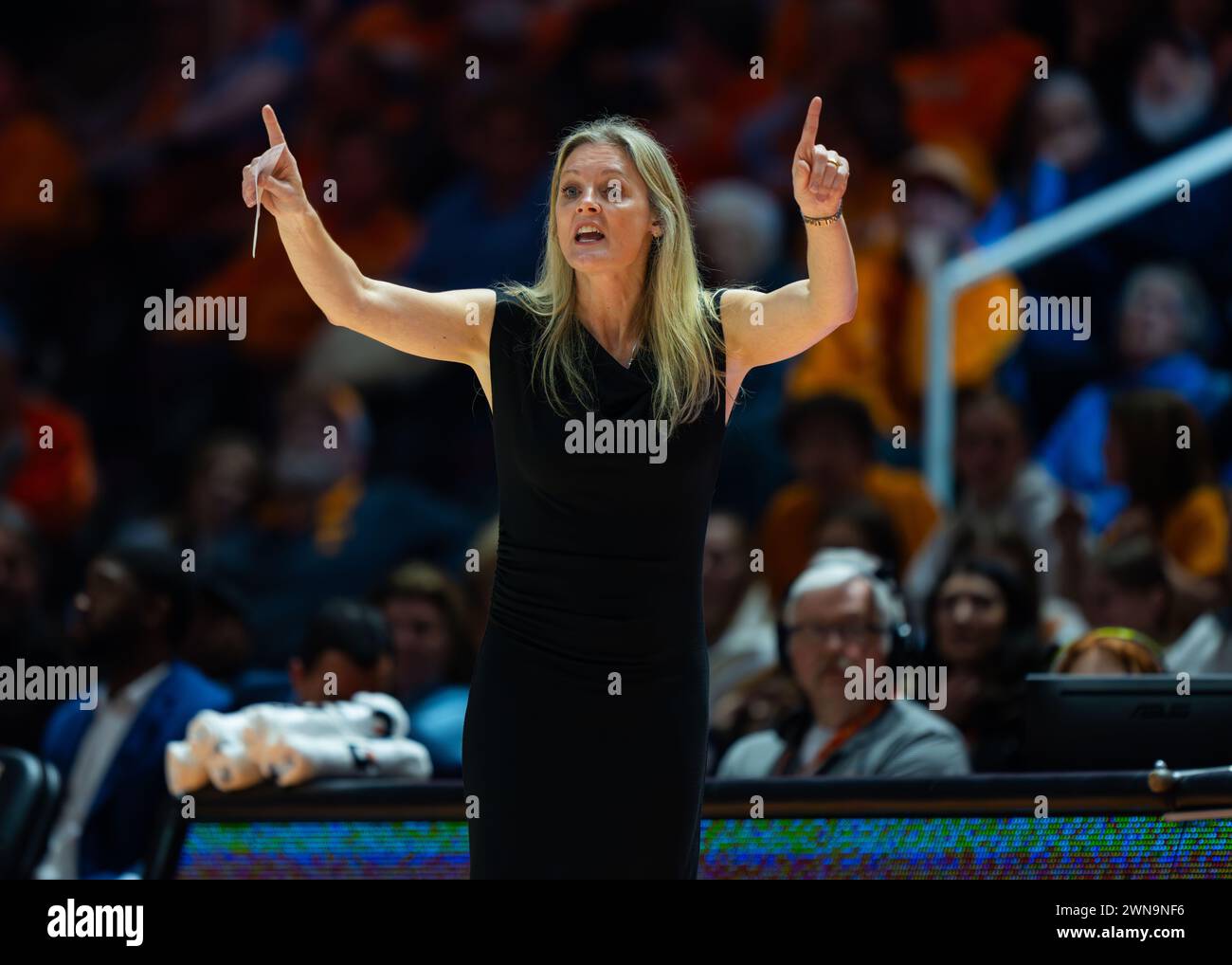 February 29, 2024: head coach Kellie Harper of the Tennessee Lady Vols ...