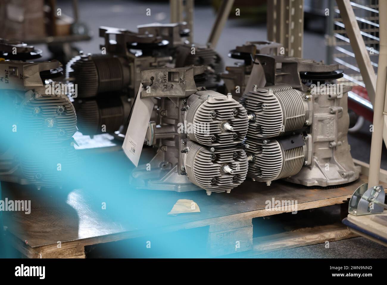 PRODUCTION - 09 February 2024, Saxony, Zwickau: Remanufactured two ...