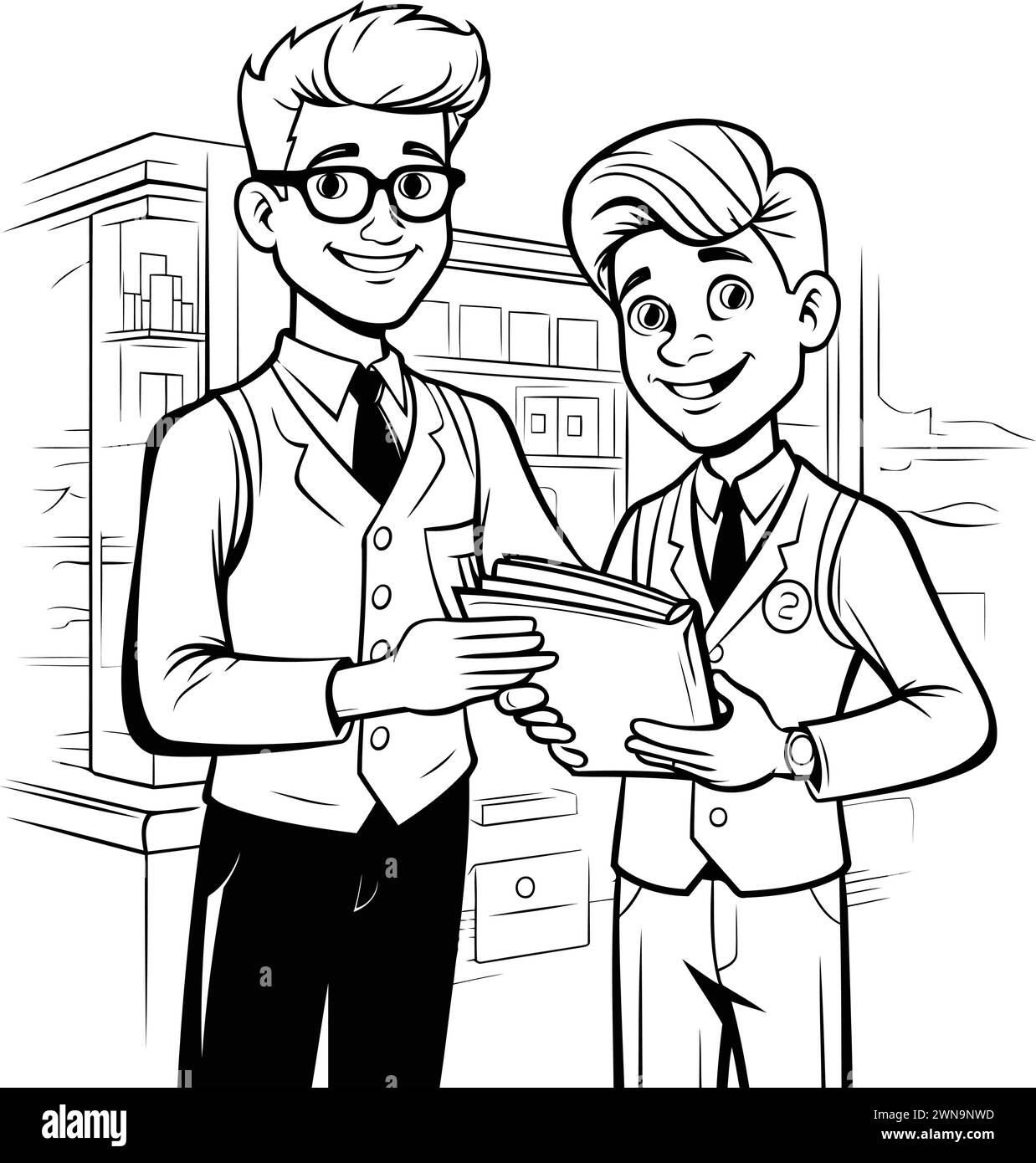 Cartoon doctor patient Black and White Stock Photos & Images - Alamy