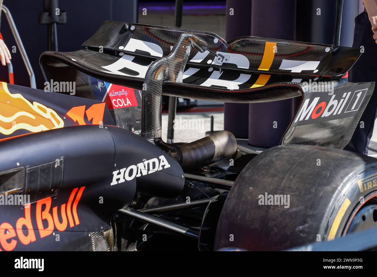 Red Bull Racing RB20, mechanical detail rear wing aerodynamism ...