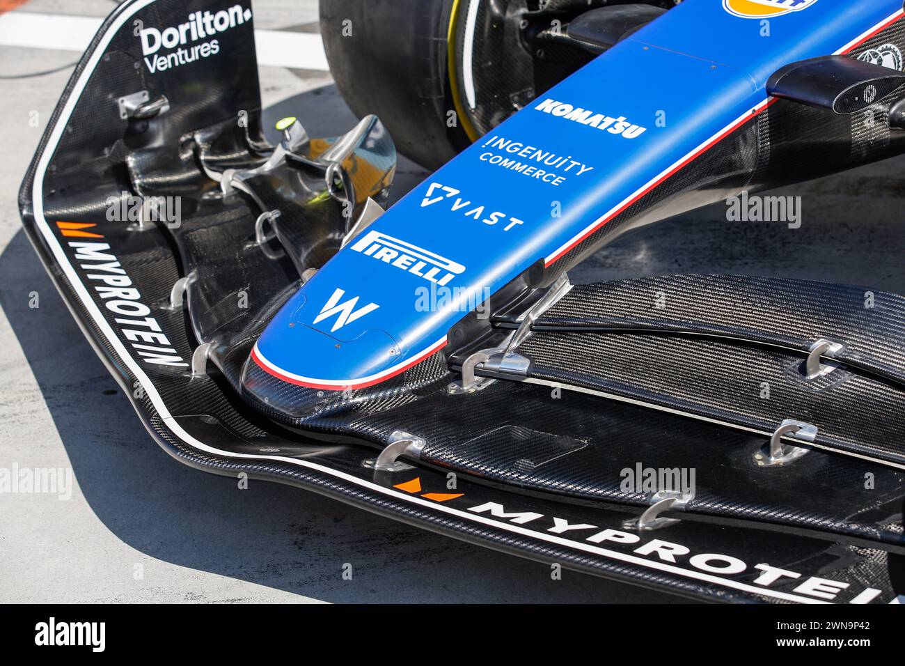 Williams Racing FW46, mechanical detail front wing aerodynamism ...