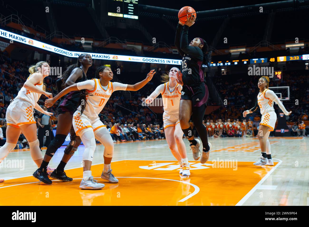 February 29, 2024: Sole Williams #15 of the Texas A&M Aggies shoots the ...