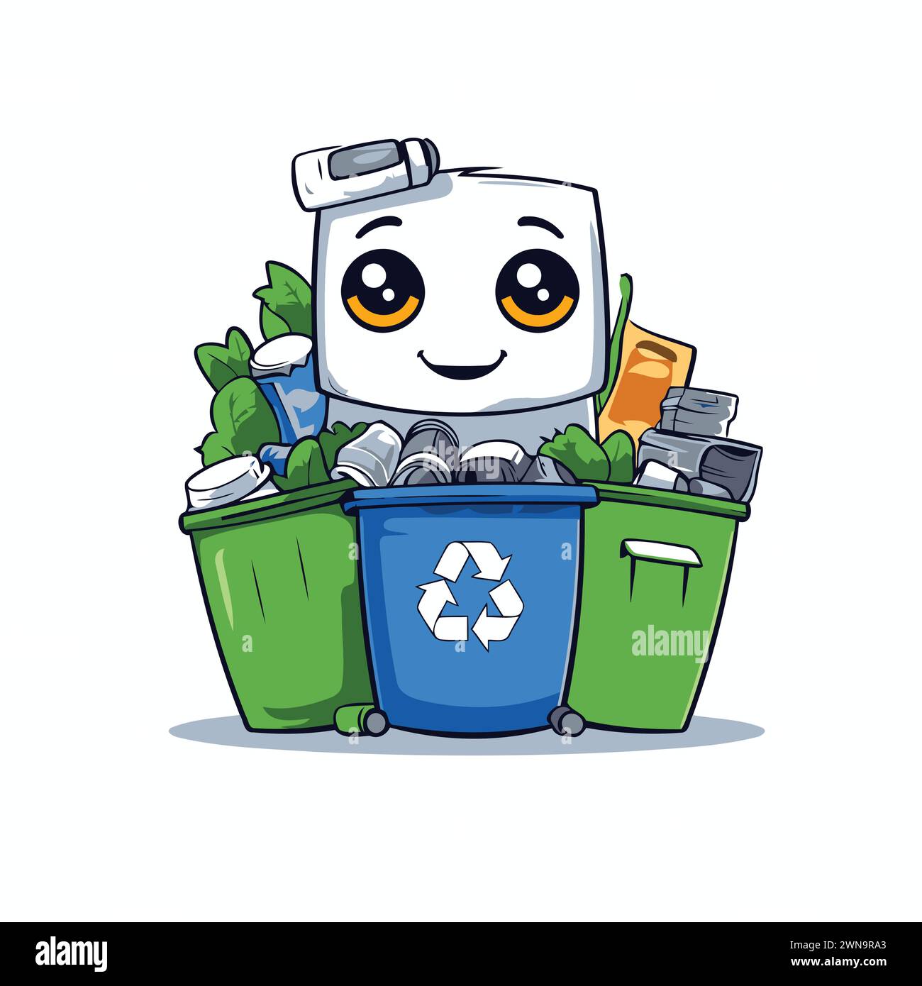 Bin cartoon hi-res stock photography and images - Alamy
