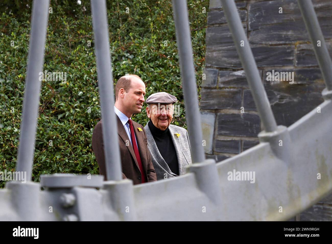 The Prince of Wales meets Alan Jones chairman of Gresford disaster ...