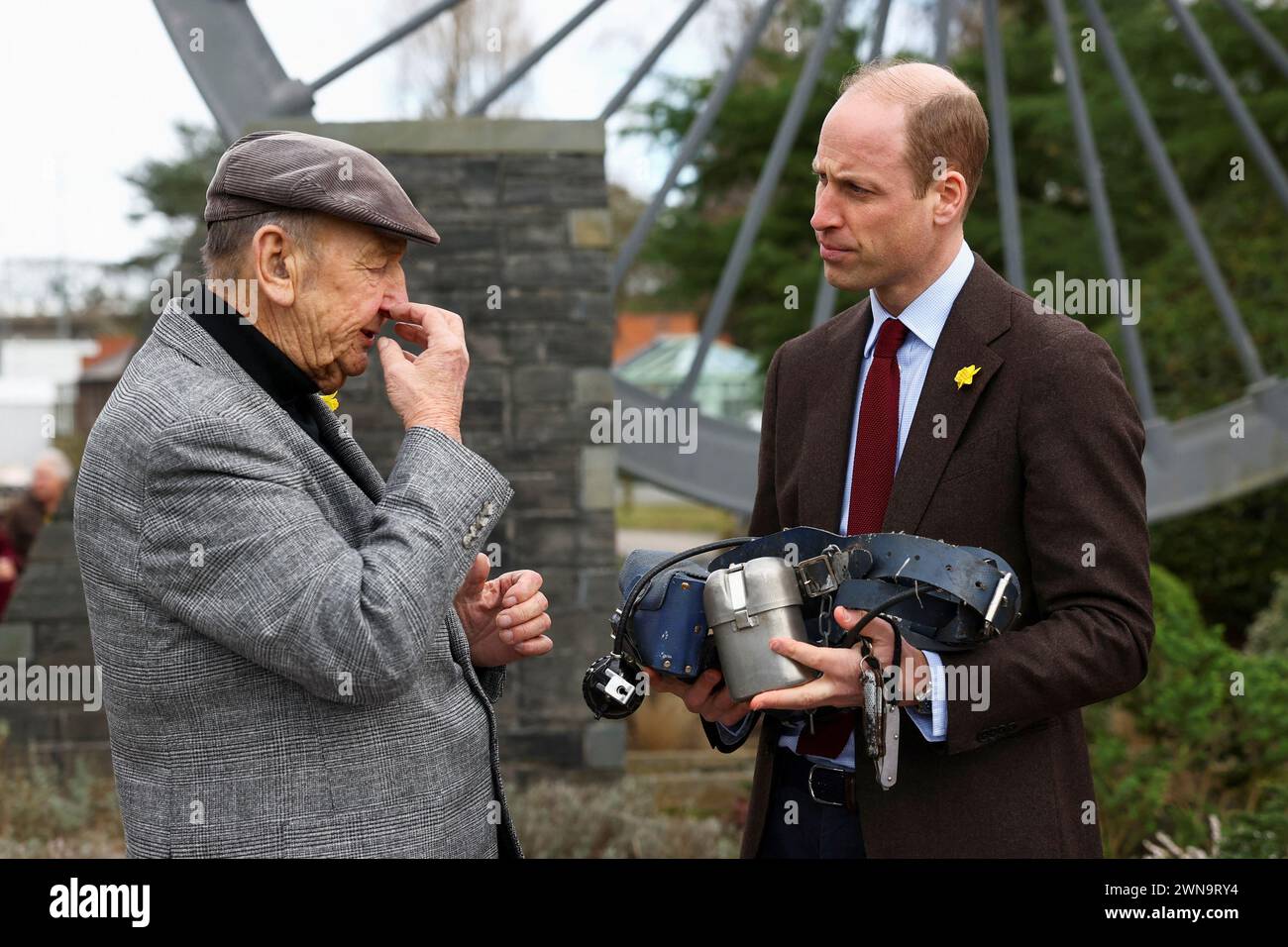 The Prince of Wales meets Alan Jones chairman of Gresford disaster ...