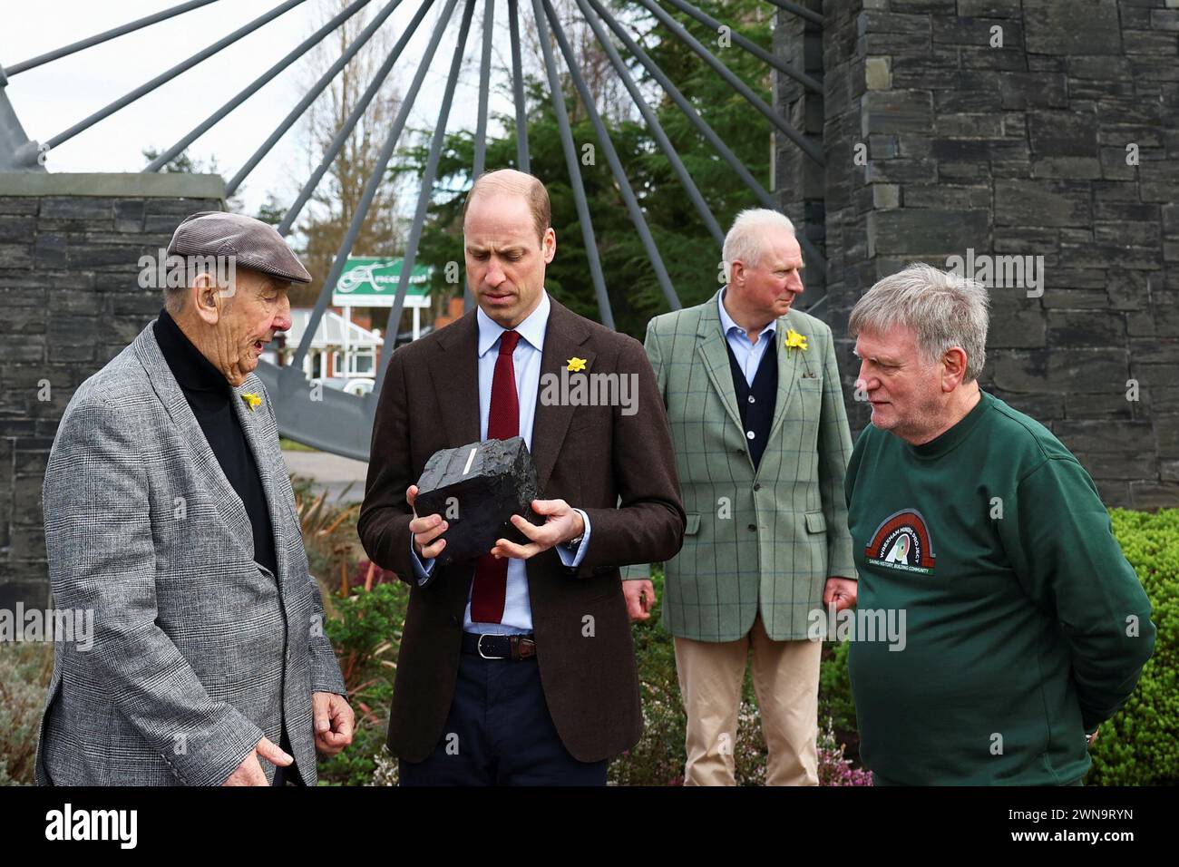 The Prince of Wales meets Alan Jones (left)chairman of Gresford ...