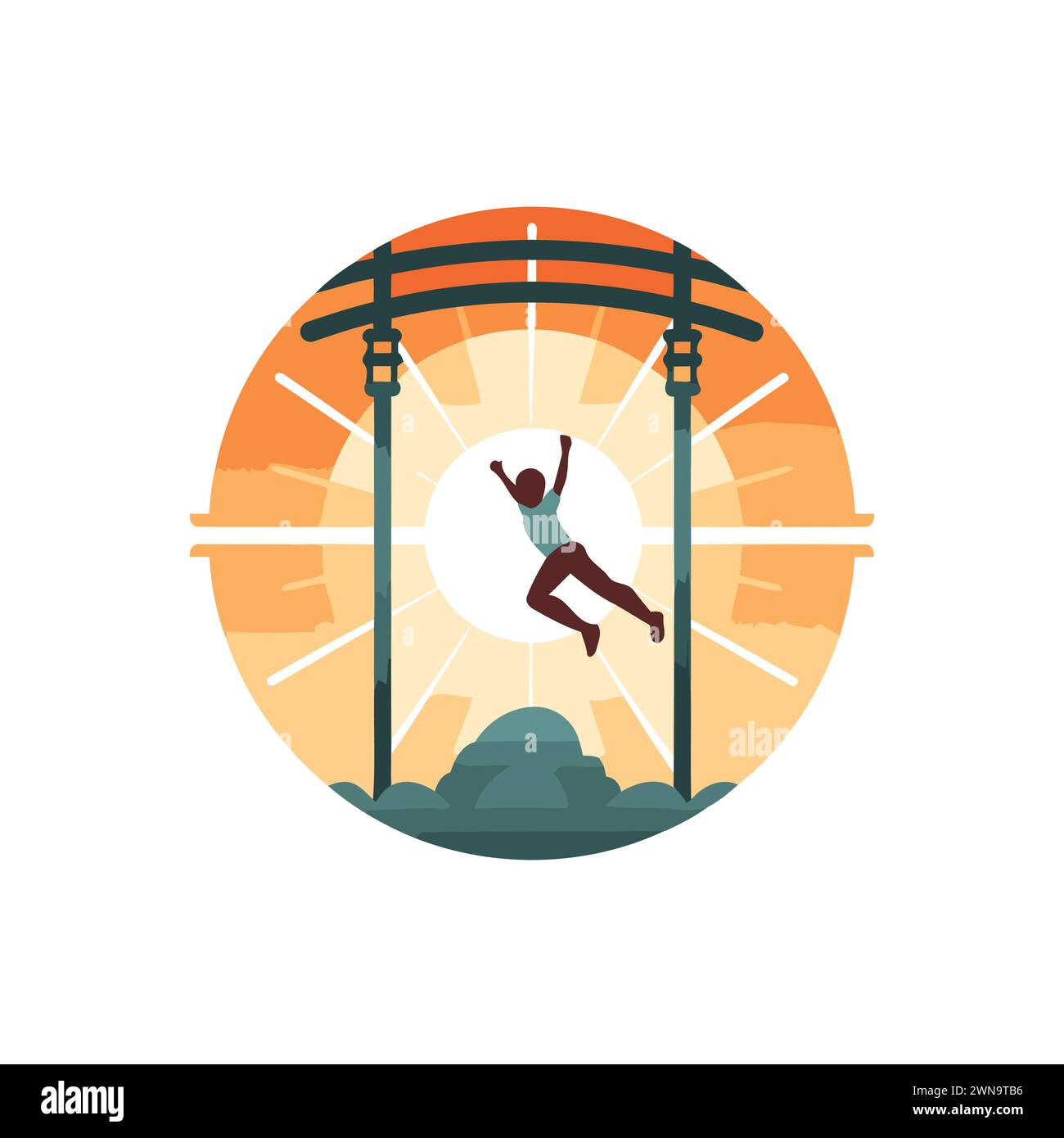 Doing pull ups vector hi-res stock photography and images - Alamy