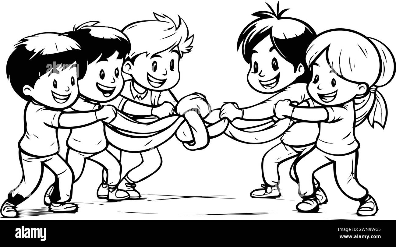 Tug Of War Coloring Pages 2019 Open Sketch Coloring Page