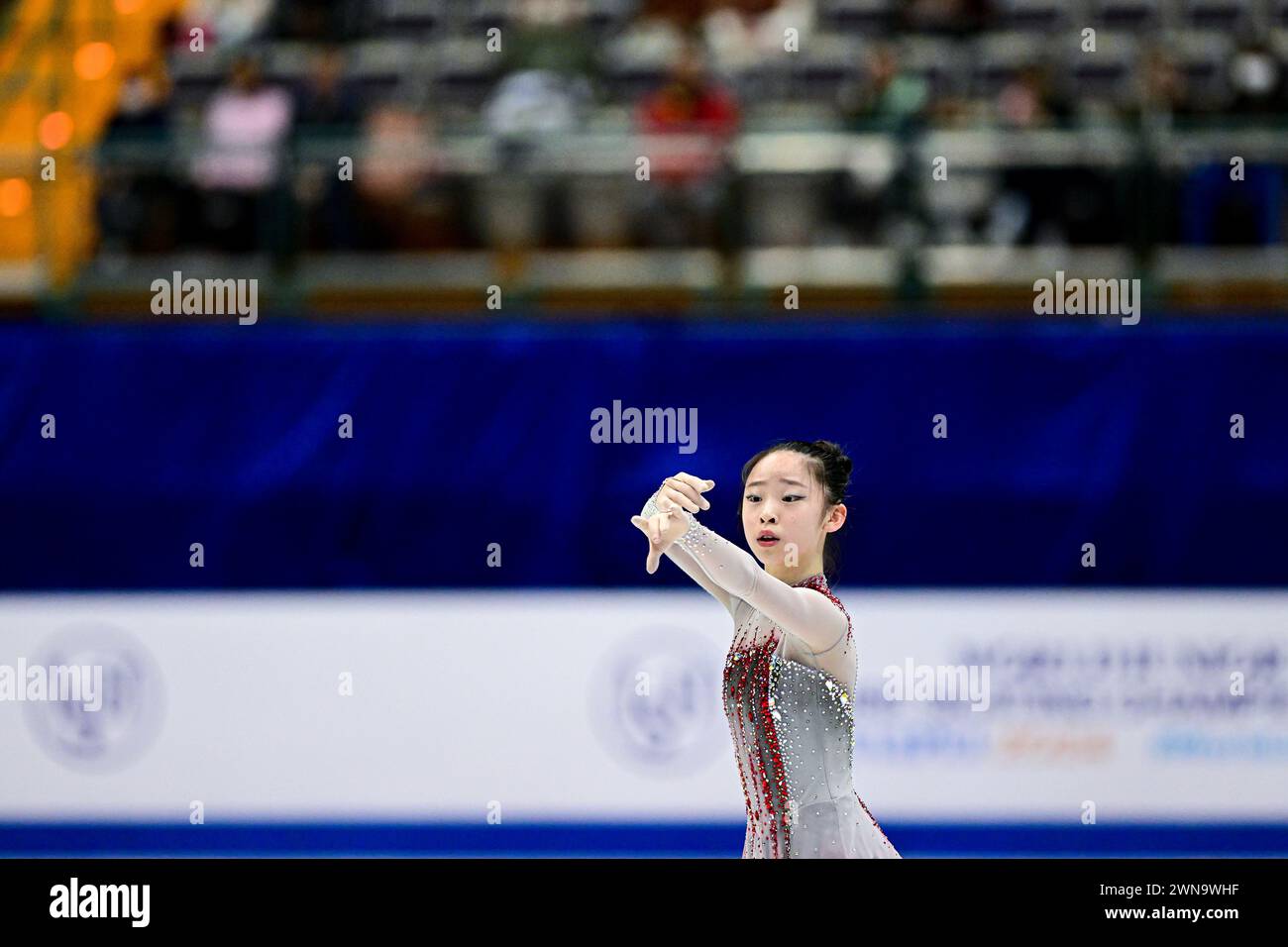 Yu-Feng TSAI (TPE), during Junior Women Free Skating, at the ISU World Junior Figure Skating ...