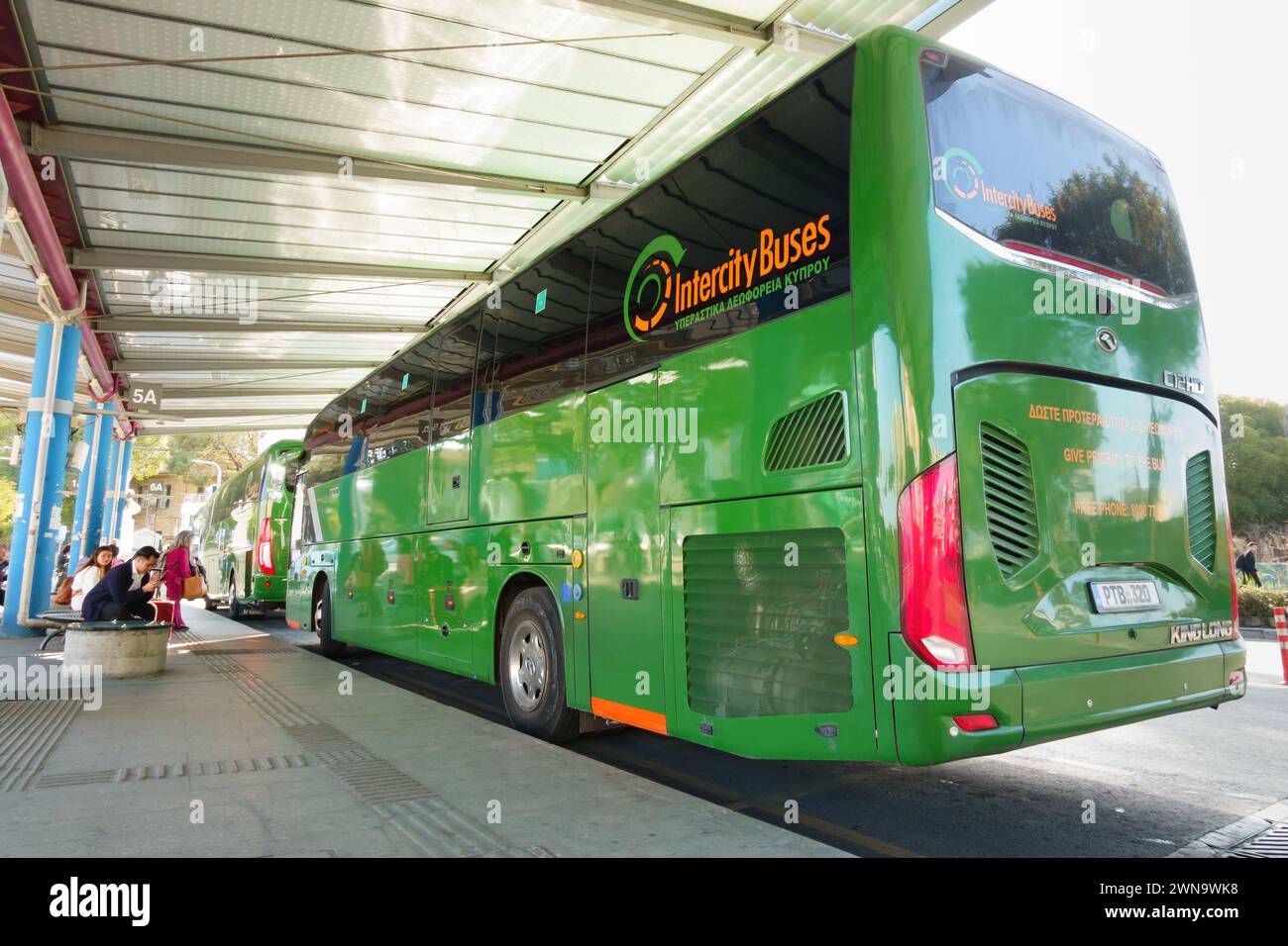 Chinese made King Long C12HD buses of the Cyprus Intercity Buses at the ...
