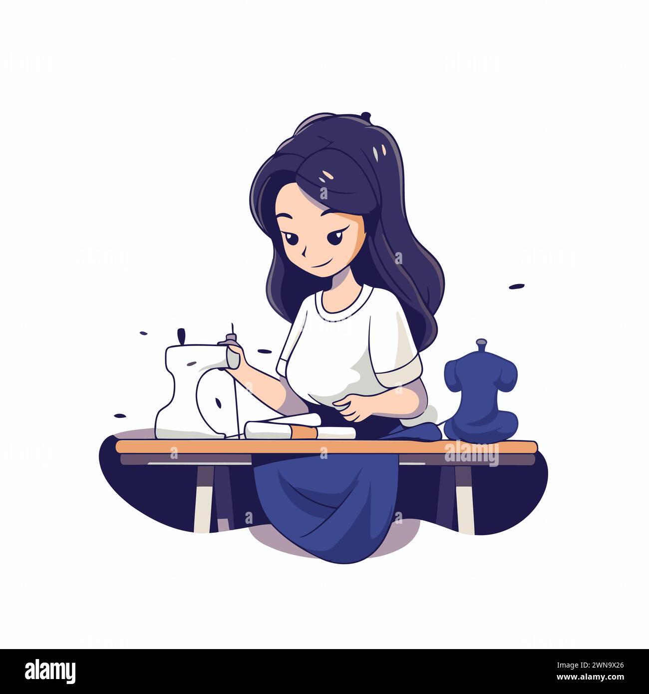 Tailor cartoon illustration hi-res stock photography and images - Alamy