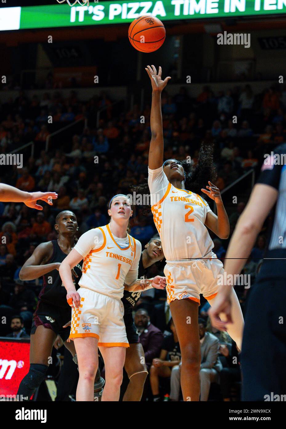 February 29, 2024: Rickea Jackson #2 of the Tennessee Lady Vols shoots ...