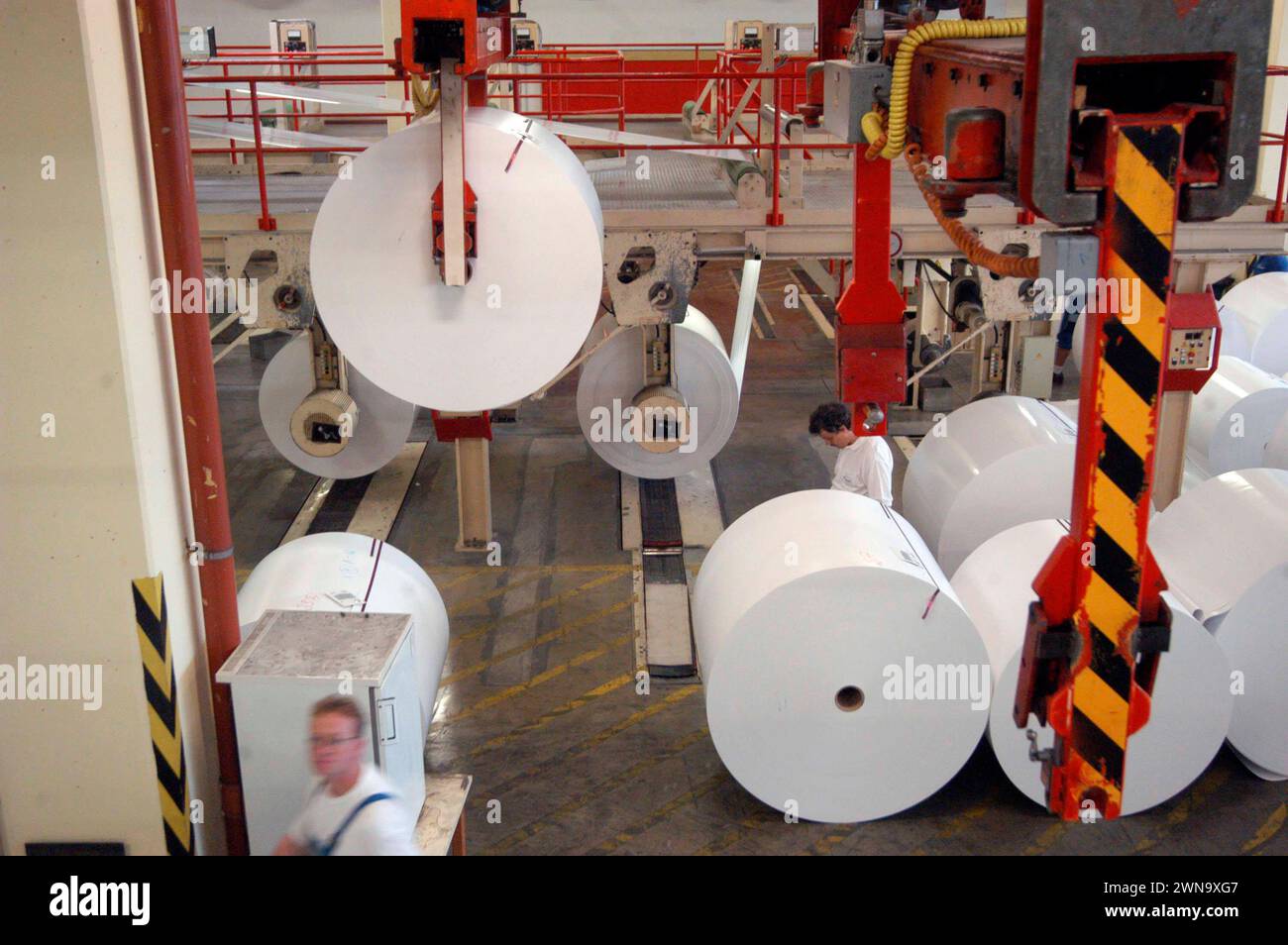 paper production in a large warehouse in the paper industry paper ...