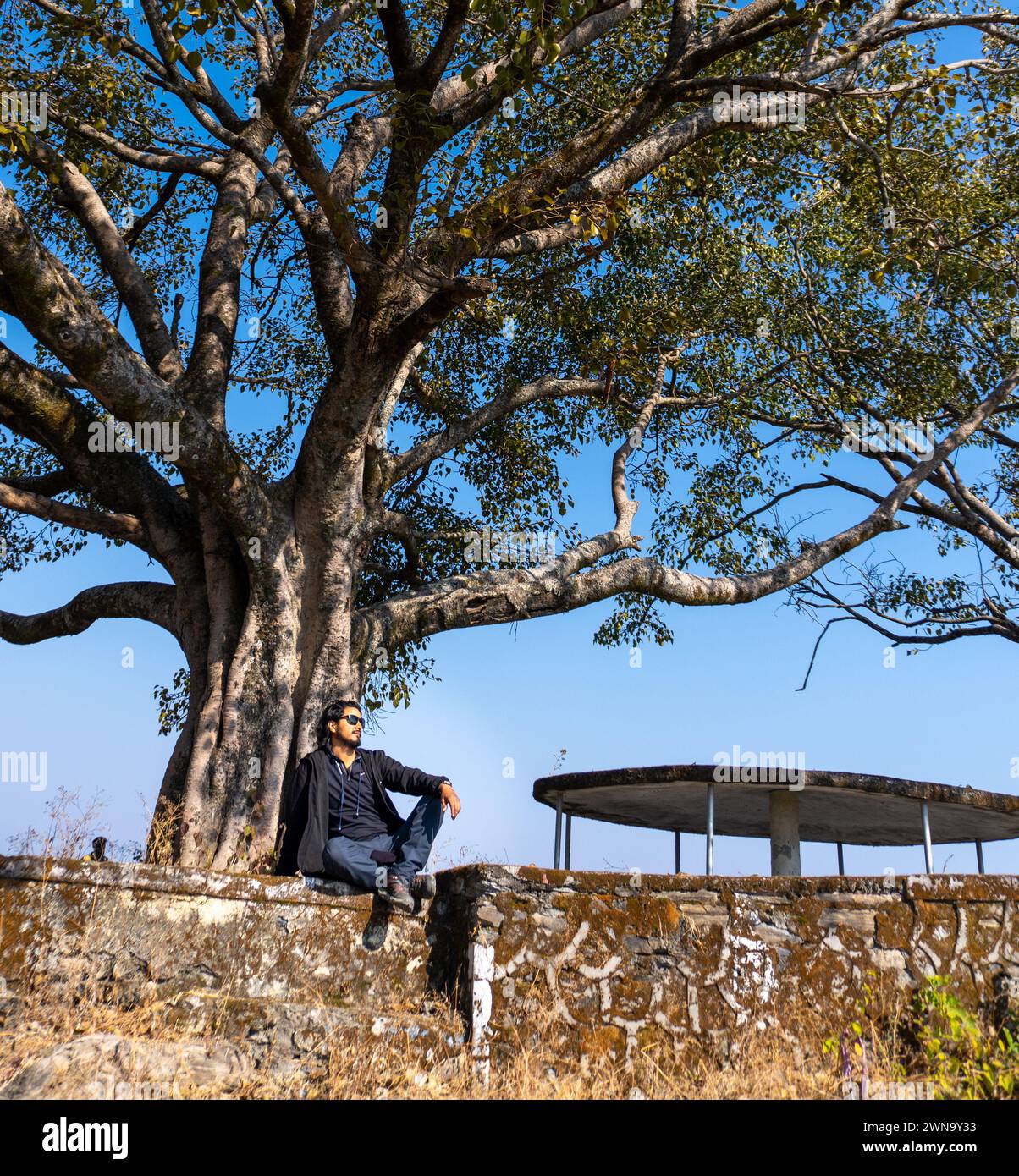 Feb.18th 2024, Uttarakhand India . Urban Man Reconnecting in Ancestral ...