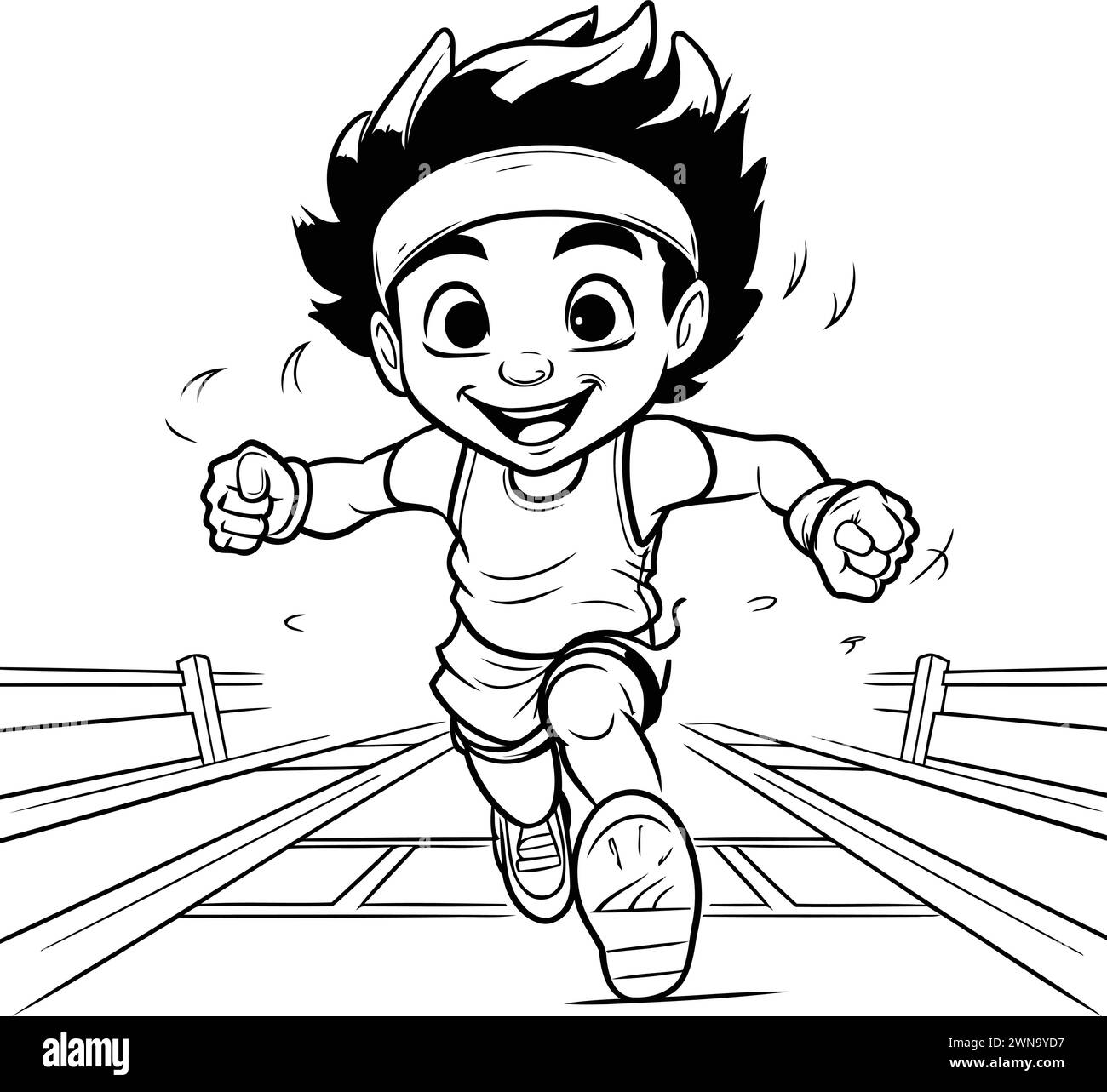 Runner on a track Stock Vector Images - Alamy