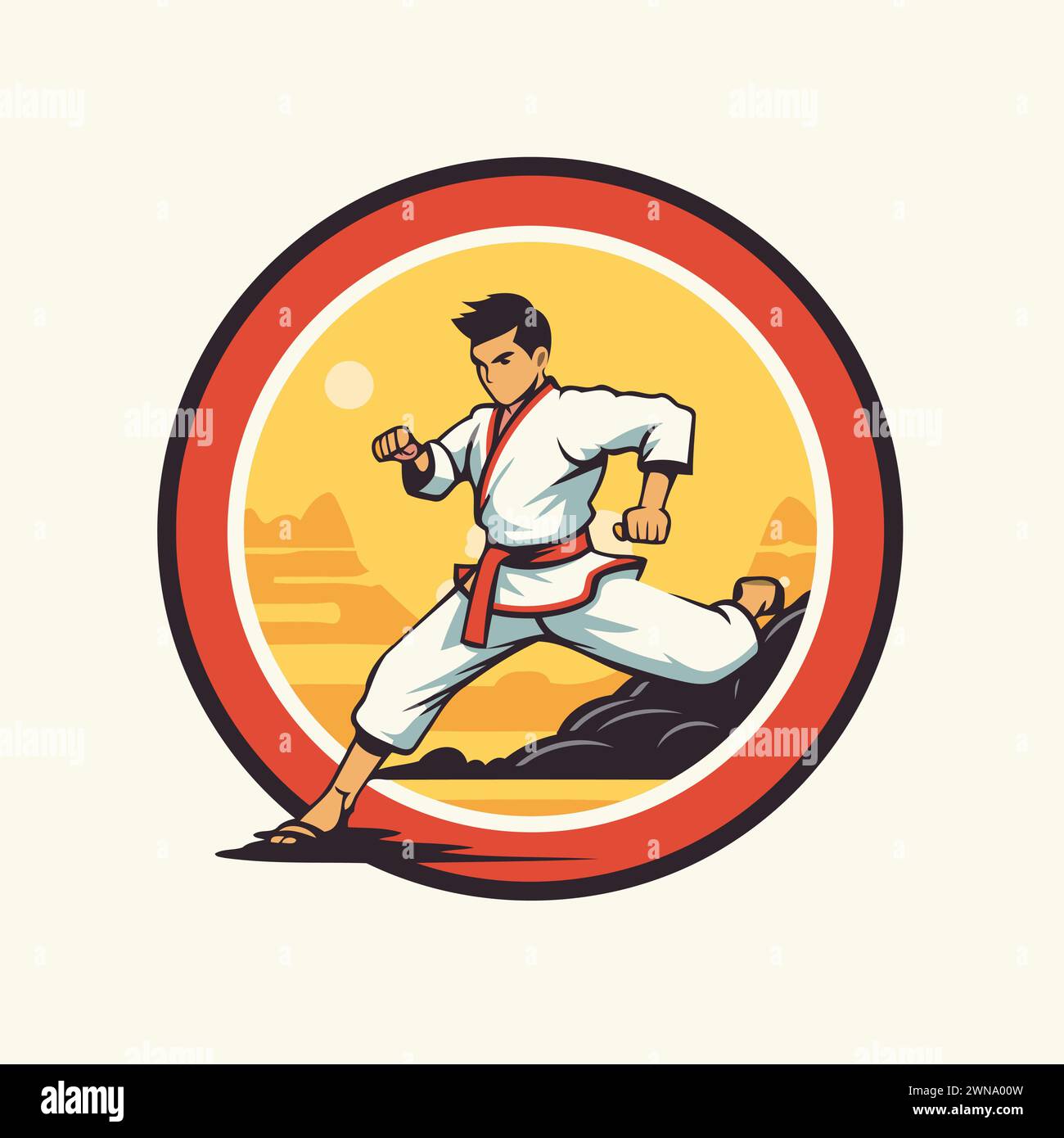 Karate front kick hi-res stock photography and images - Alamy