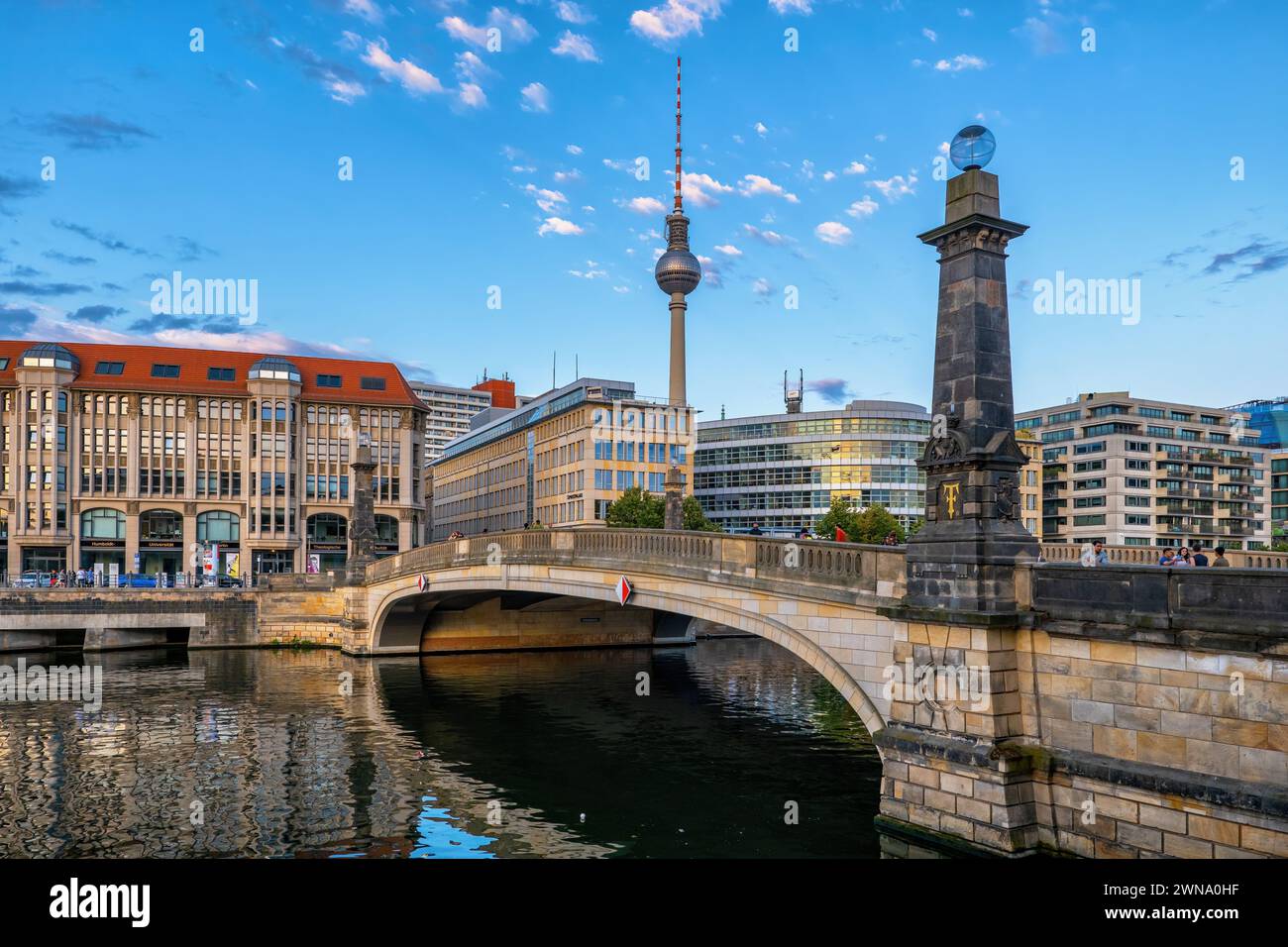 Skyline berlin across river hi-res stock photography and images - Alamy
