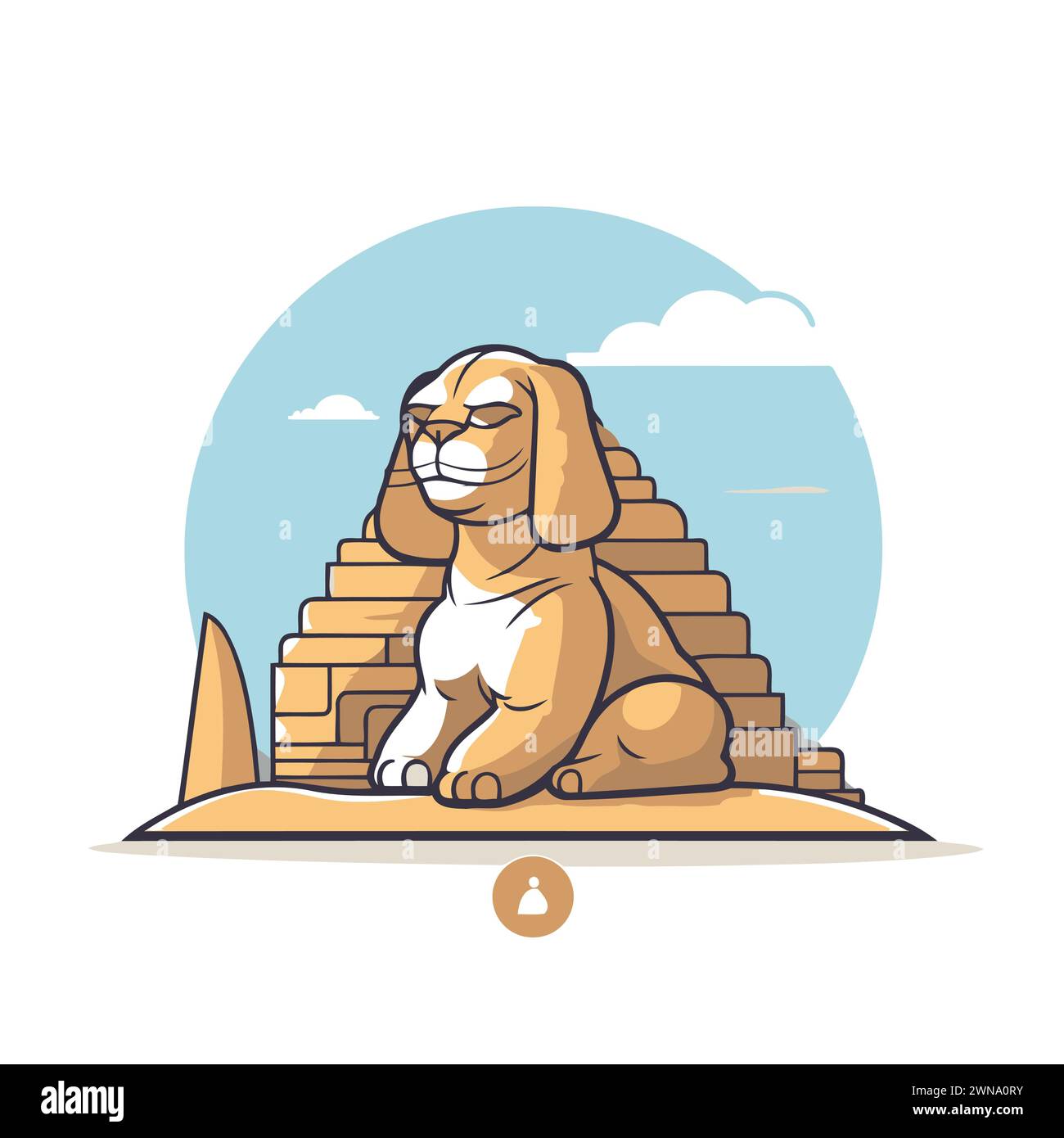 Sphinx and the pyramids Stock Vector Images - Alamy