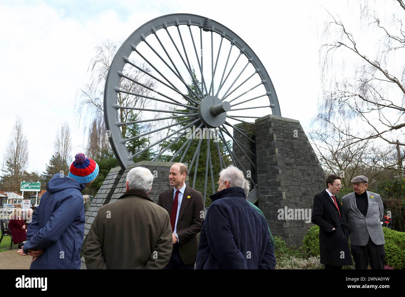 The Prince of Wales meets volunteers of the Wrexham Miners Project ...